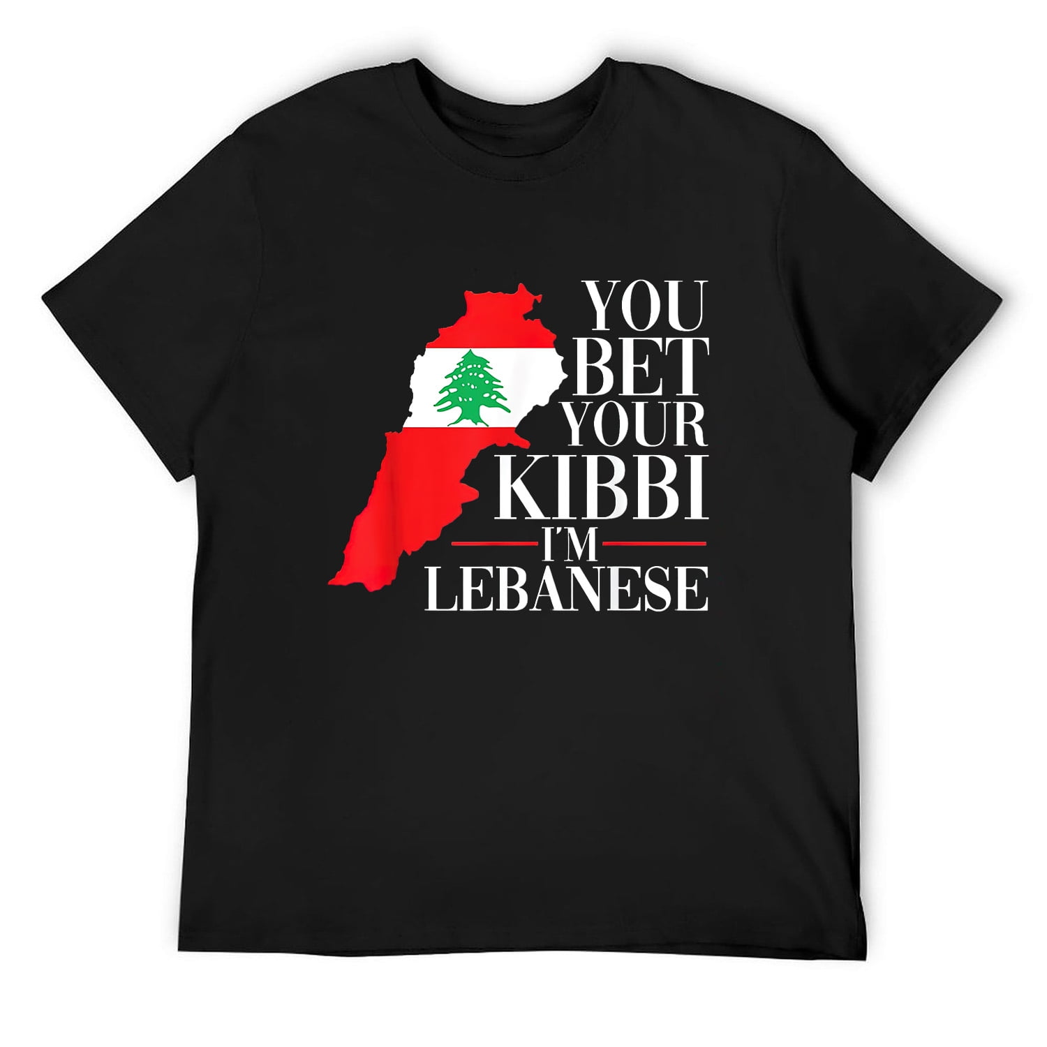 Mens You Bet Your Kibbi I'm Lebanese T-Shirt Black Large - Walmart.com
