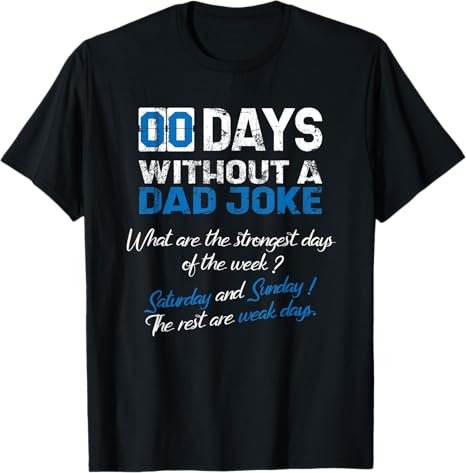 Mens Zero Days Without A Dad Joke Father's Funny Memes Collection T ...