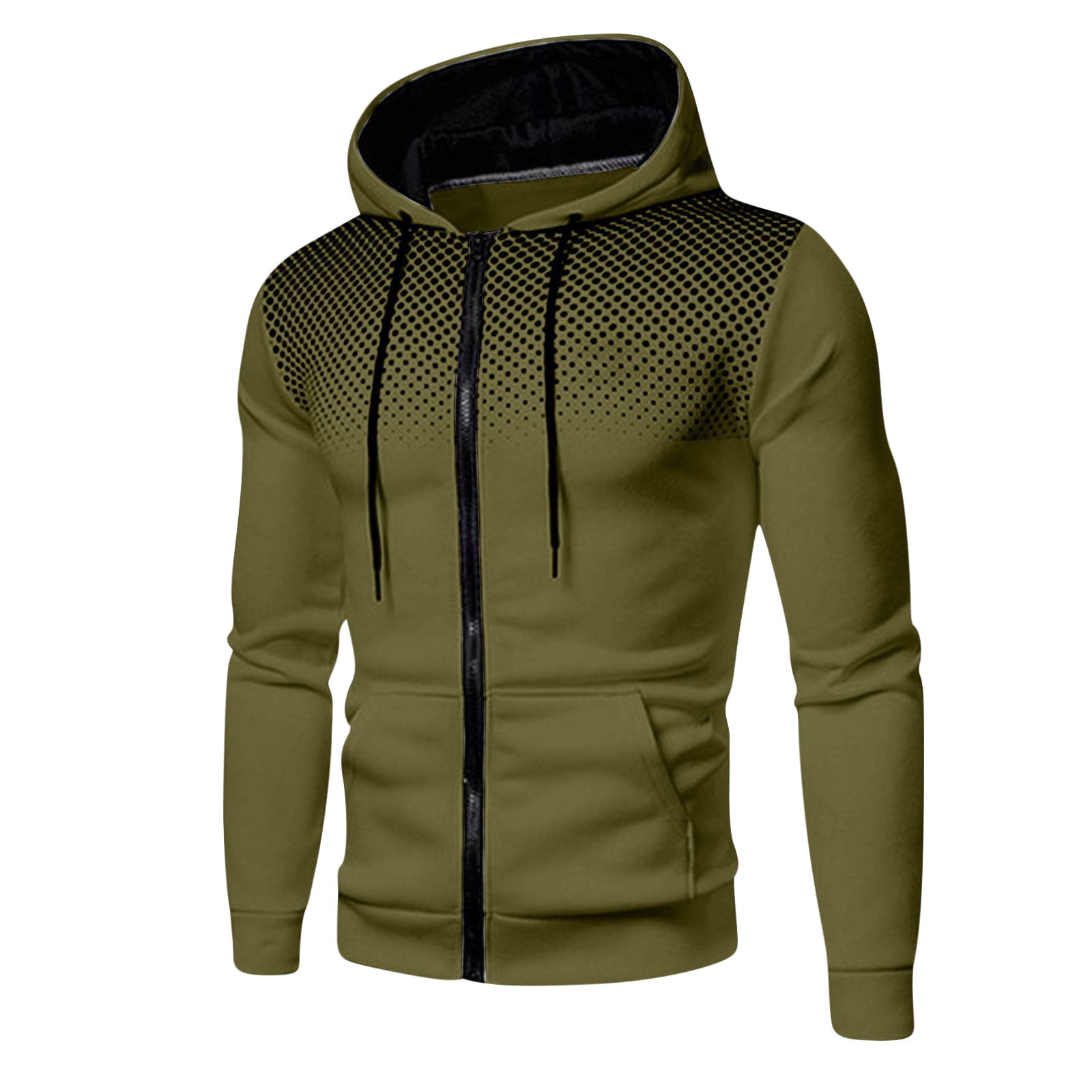 Mens Zipper Sweatshirt Lightweight Hoodie Full Zip Sweashirtrs Long ...