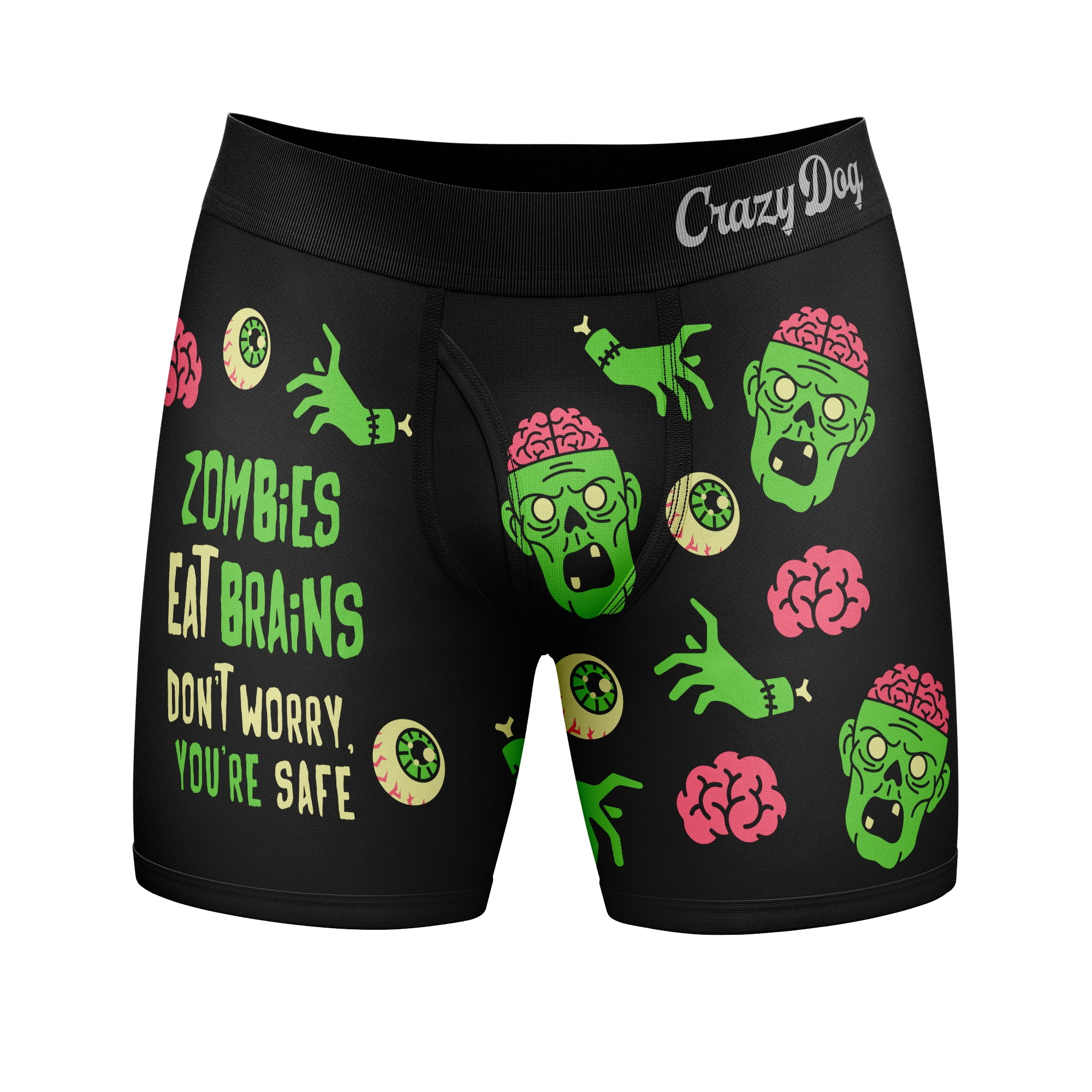 Mens Zombies Eat Brains Don't Worry You're Safe Boxer Briefs Funny ...