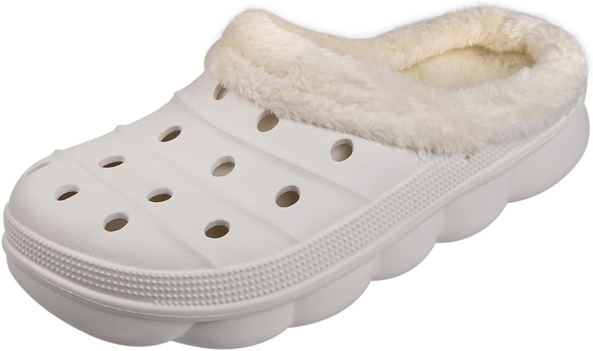 Mens and Womens Lined Clogs, Unisex Winter Fleece Breathable Walking ...