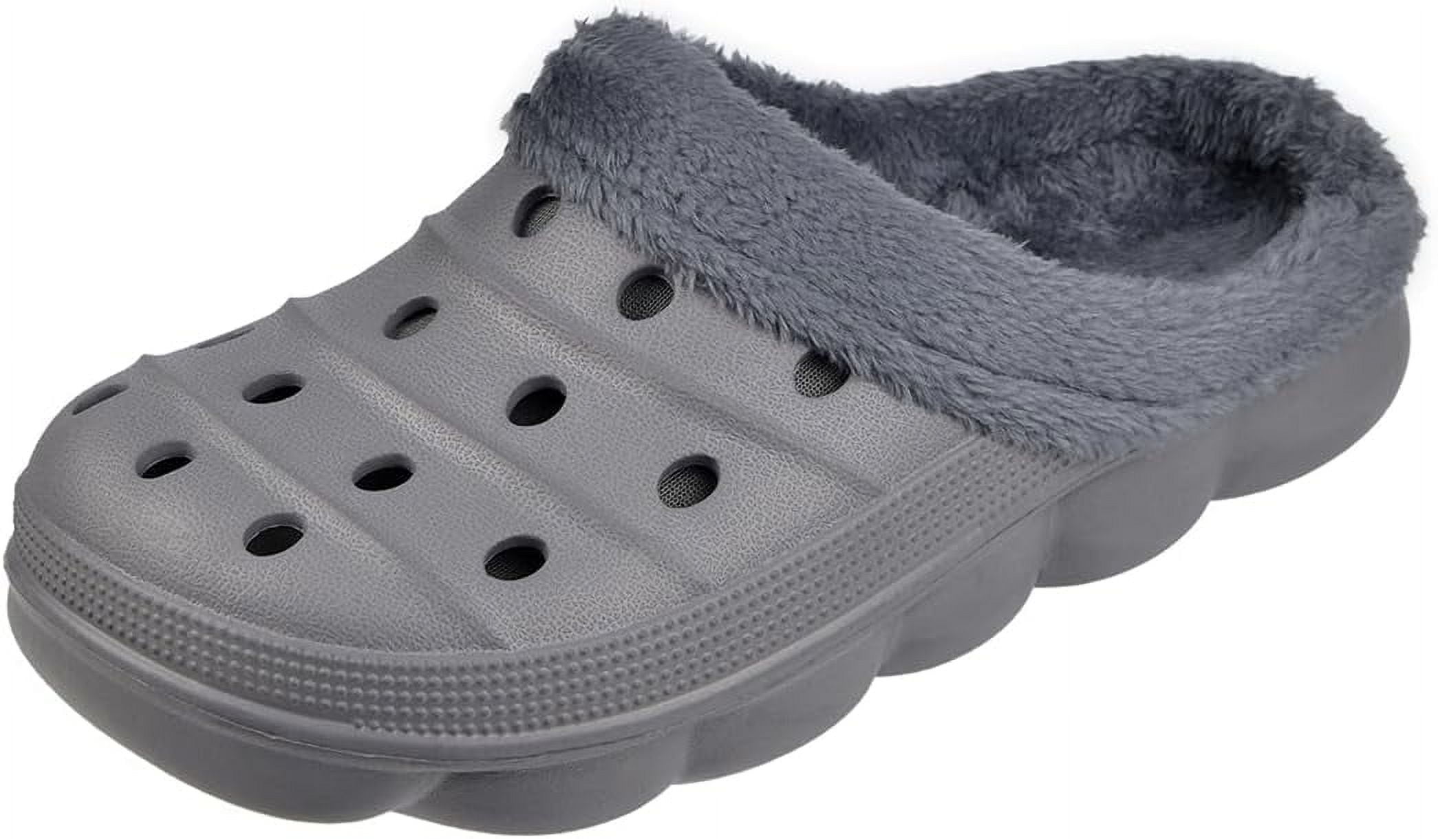 Mens and Womens Lined Clogs, Unisex Winter Fleece Breathable Walking ...