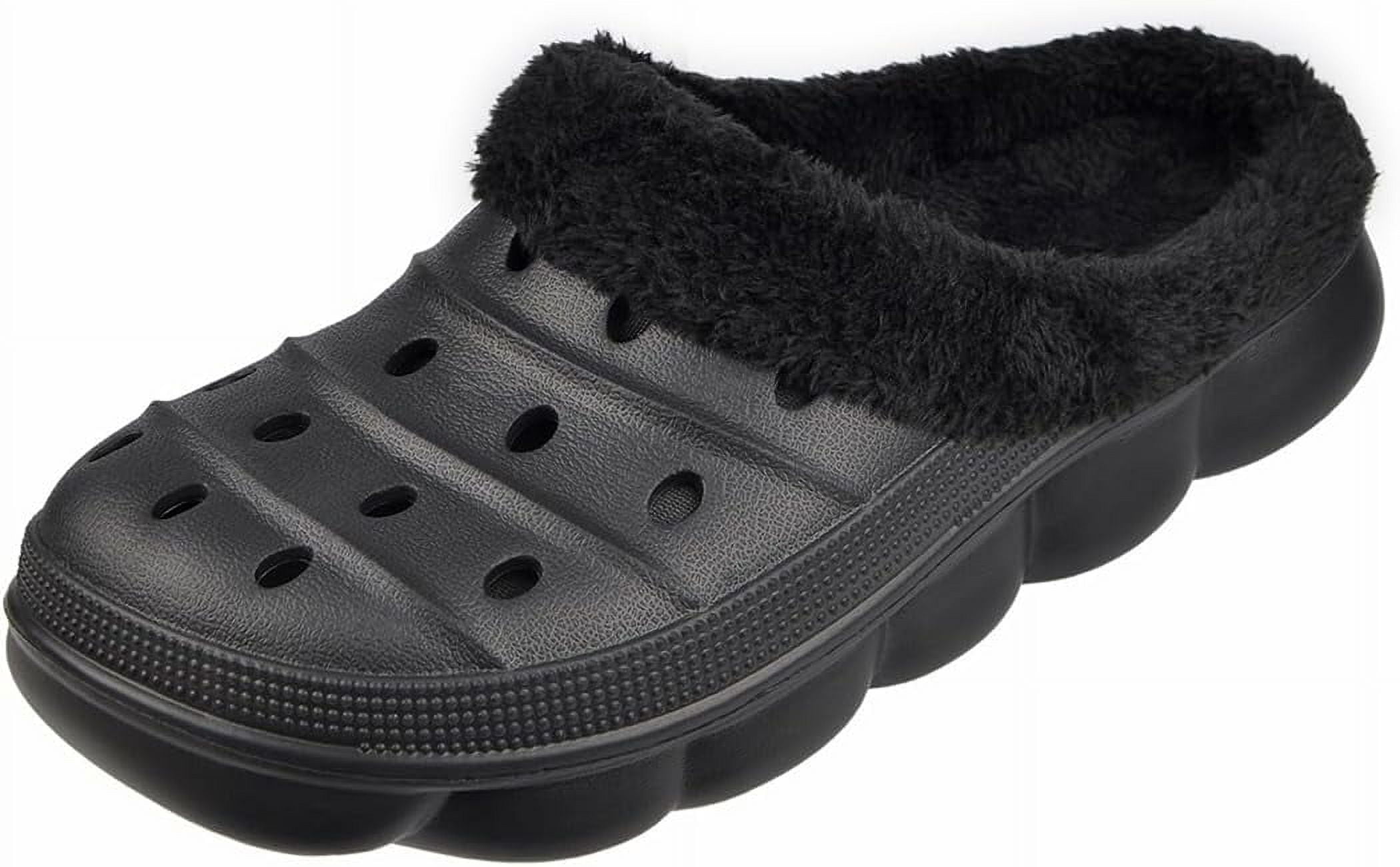 Mens and Womens Lined Clogs, Unisex Winter Fleece Breathable Walking ...