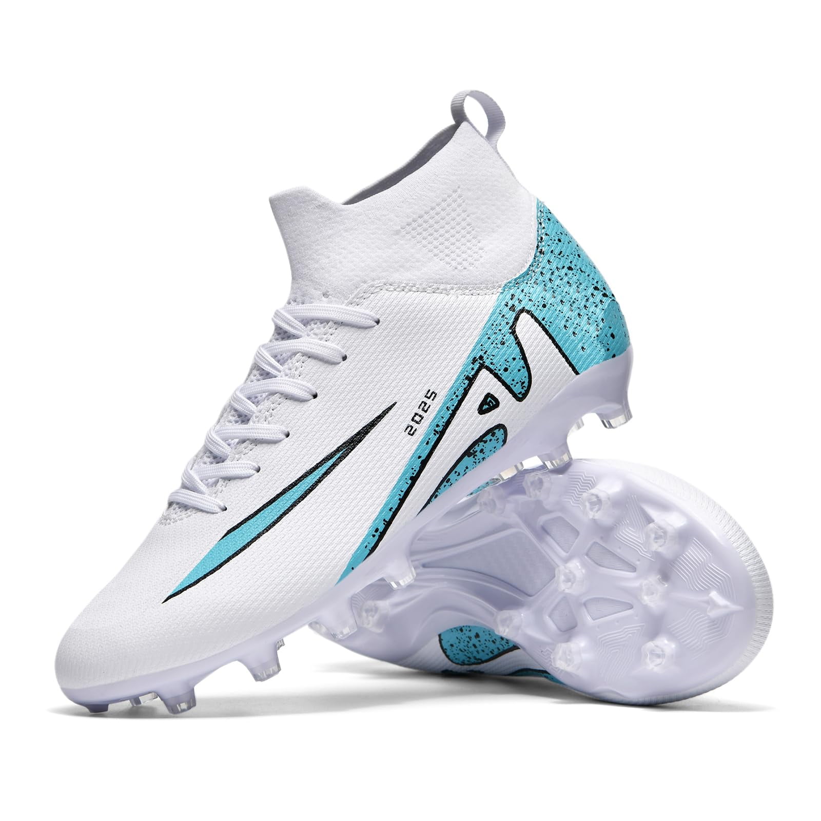Mens high-top soccer cleats turf football shoes big kid Boys Girls ...