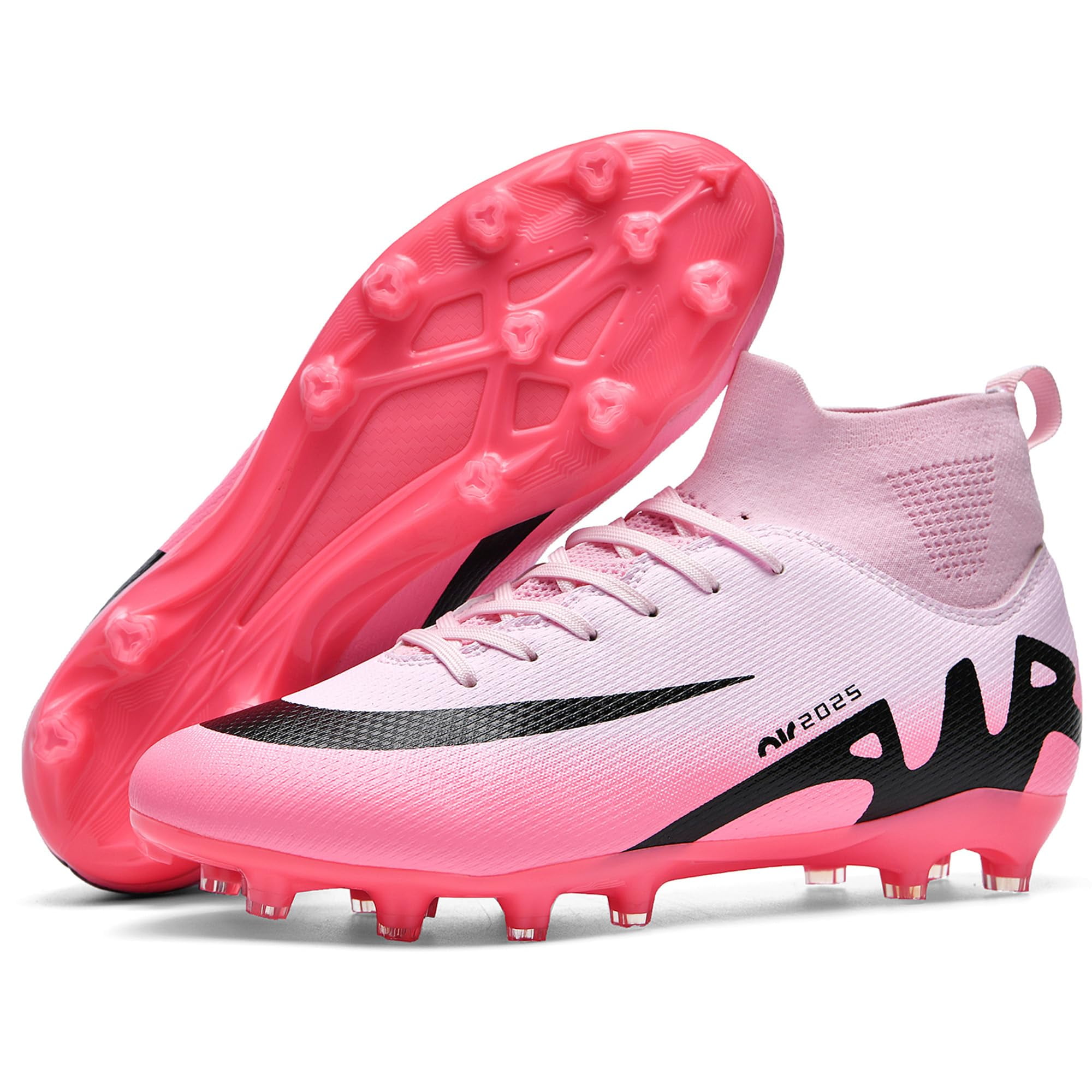 Mens high-top soccer cleats turf football shoes big kid Boys Girls ...