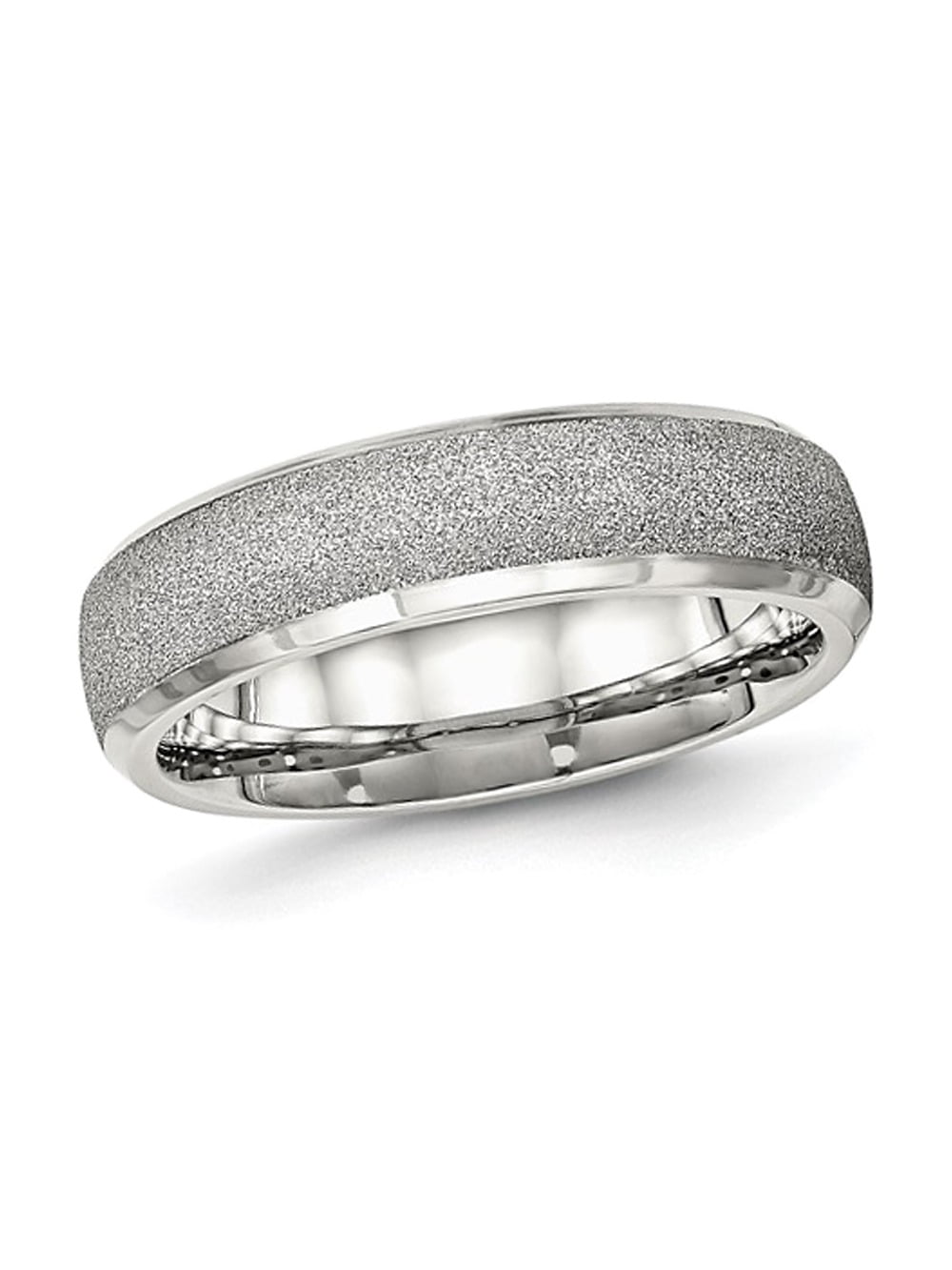 Gem & Harmony Mens or Ladies Stainless Steel 6mm Polished Laser Cut ...