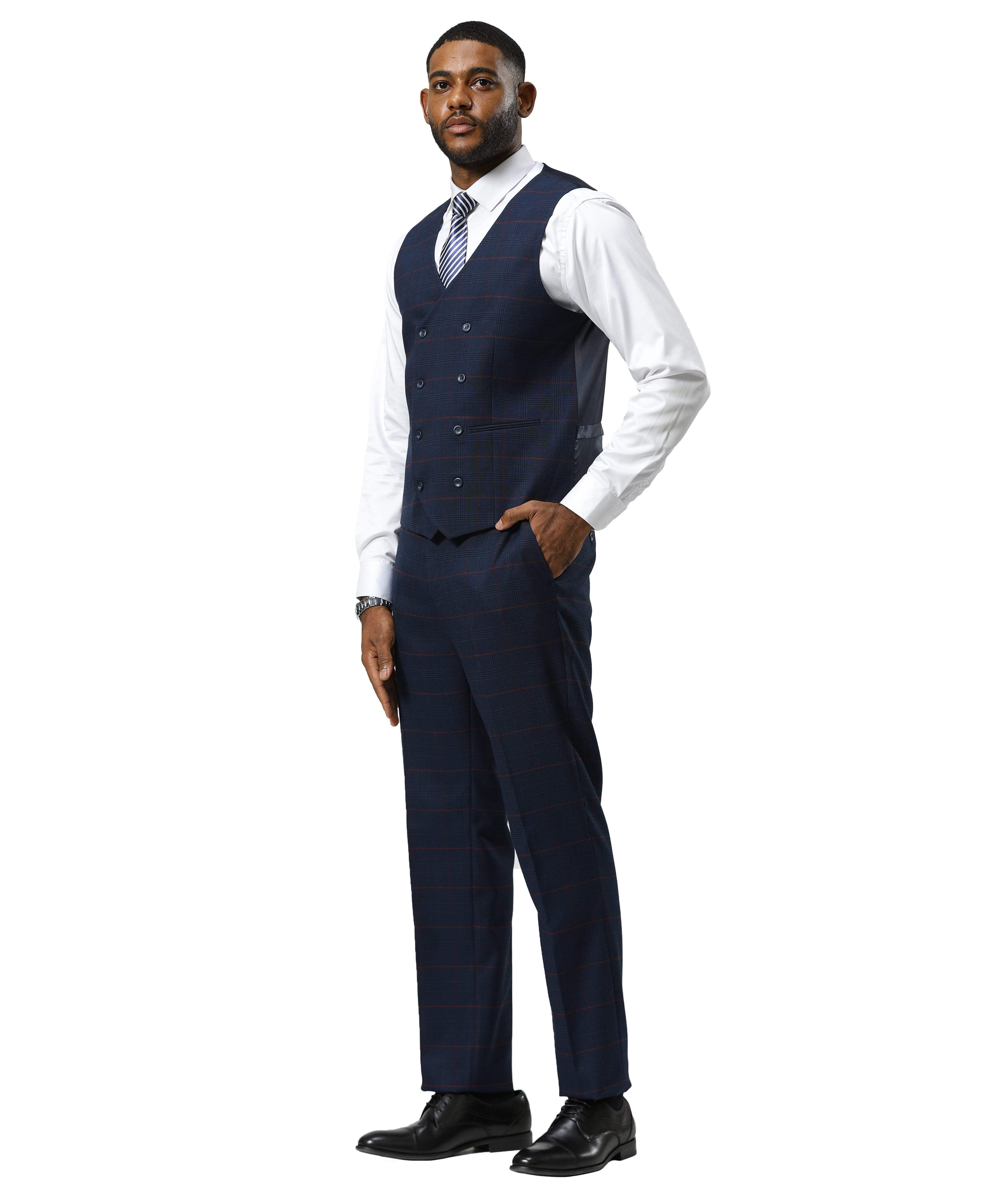Mens-suit Windowpane by Stacy Adams - Walmart.com