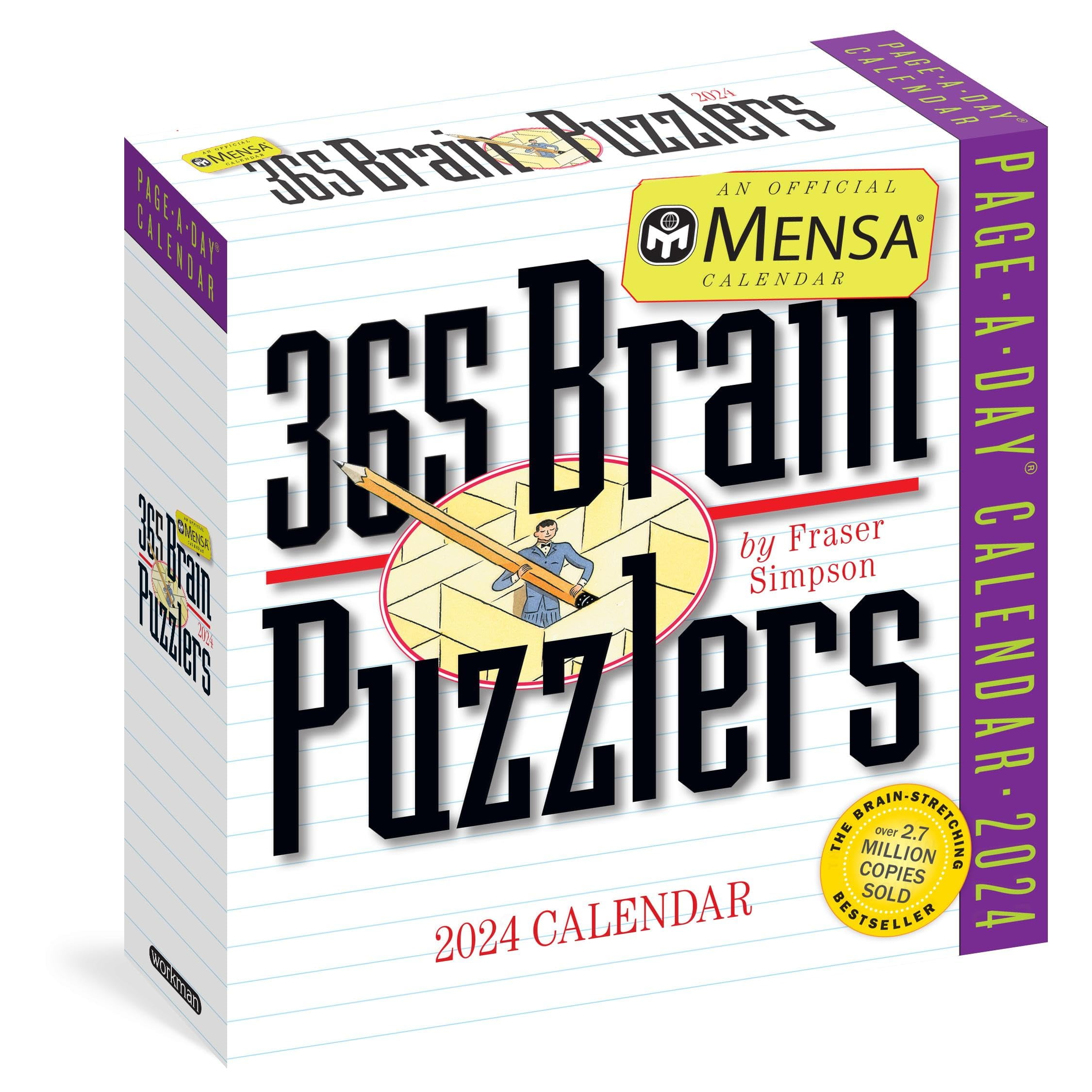 MensaÂ® 365 Brain Puzzlers Page-A-Day Calendar 2024: Word Puzzles ...