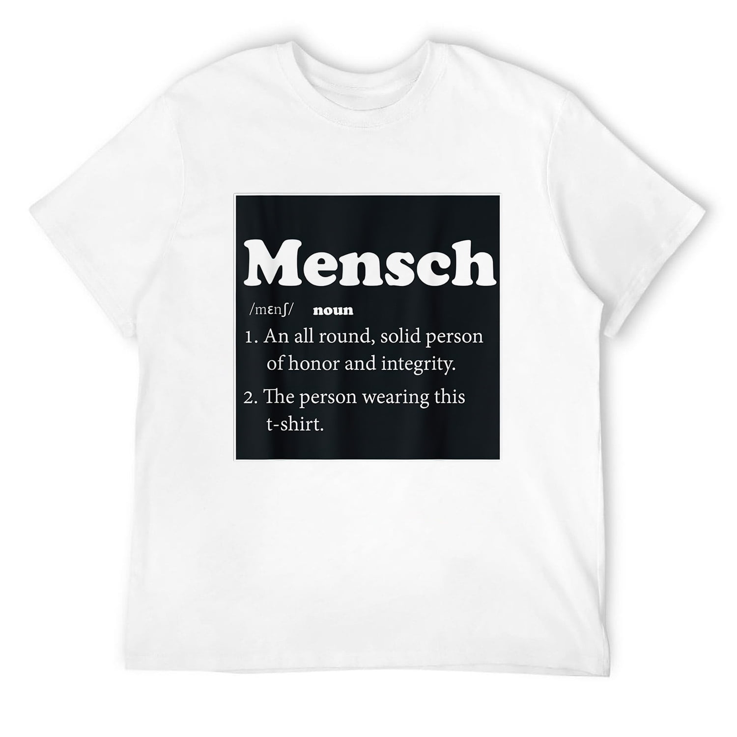Mensch Dictionary Definition Tshirt White Medium - Walmart.com