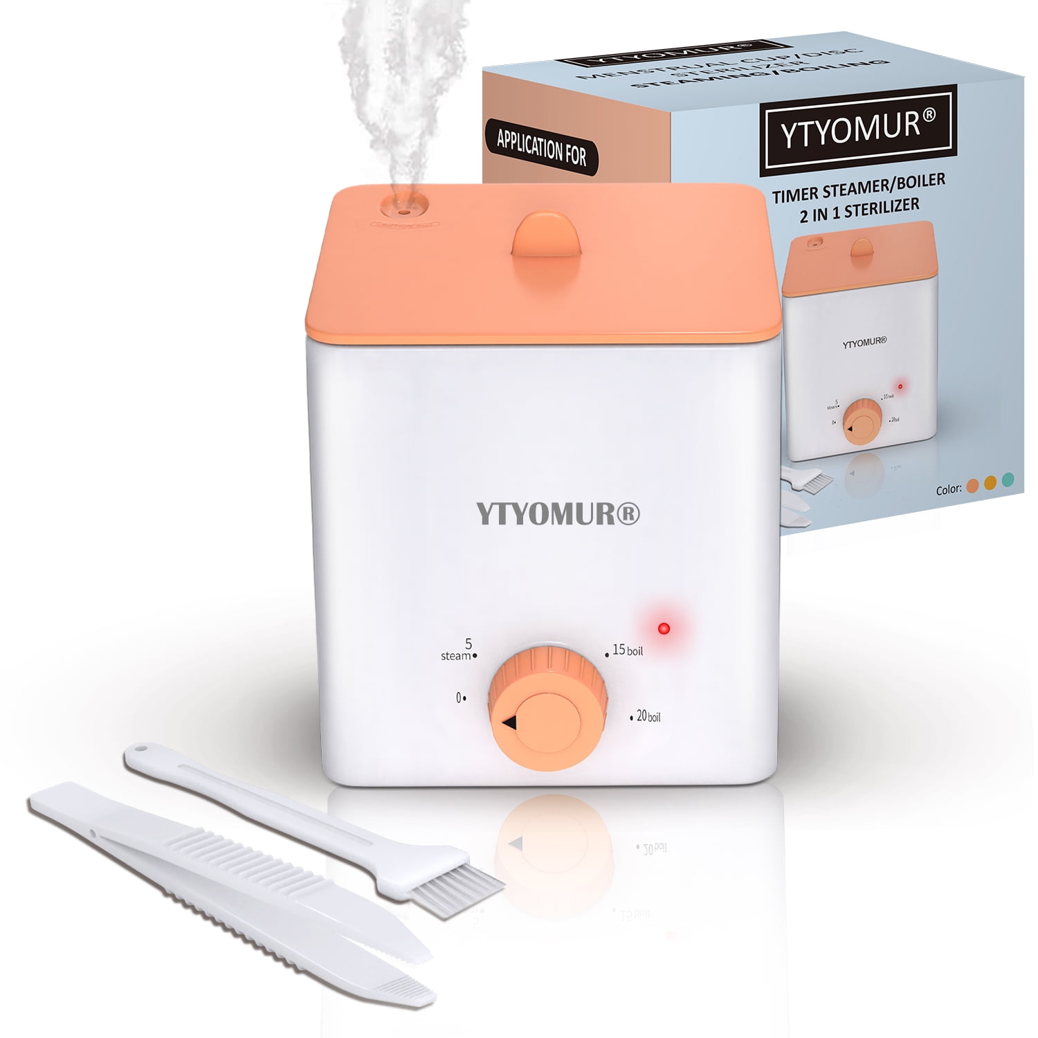 Menstrual Cup Sterilizer,Menstrual Disc Cleaner,2 in 1 Boiling/Steaming ...