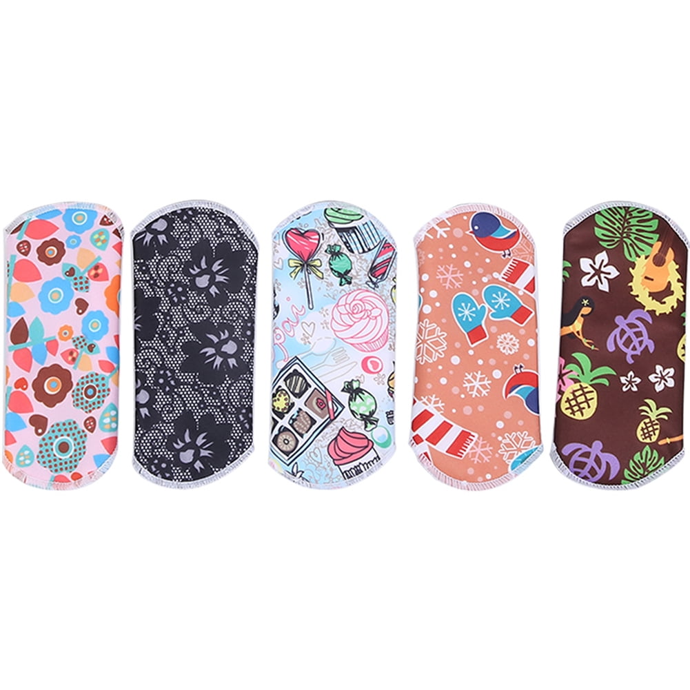 Menstrual Pad Reusable Waterproof Bamboo Charcoal Fiber Cloth Washable ...