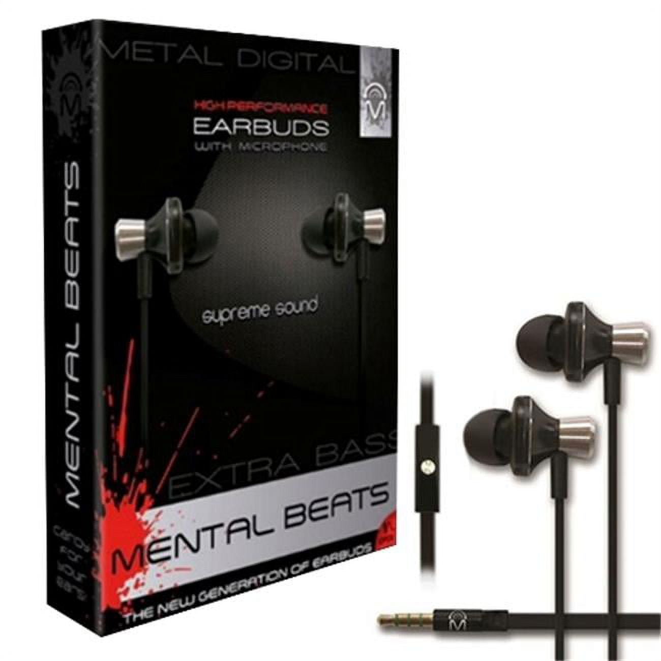 Mental Beats 15689 Mental Beats High Performance Earbuds, Black ...