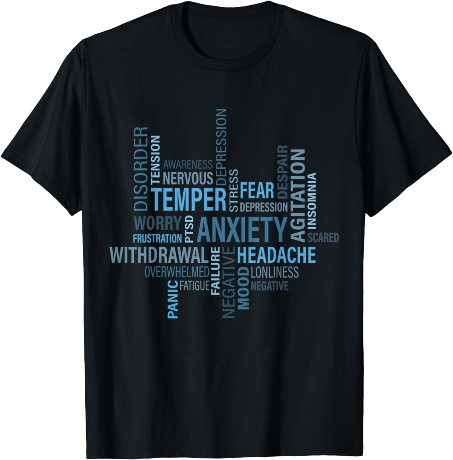 Mental Health Awareness Anxiety Depression Disorder T-Shirt - Walmart.com