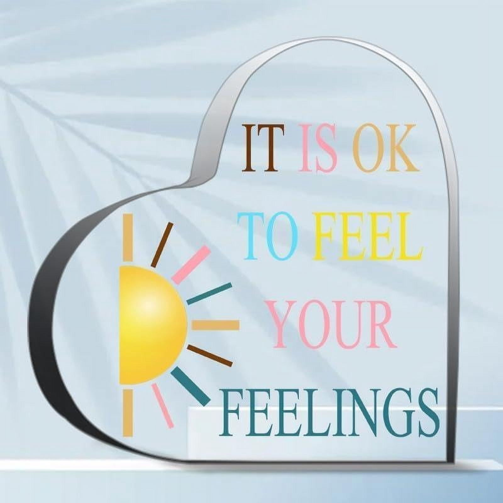 Mental Health Awareness Decor Psychotherapy Affirmations Heart Acrylic ...