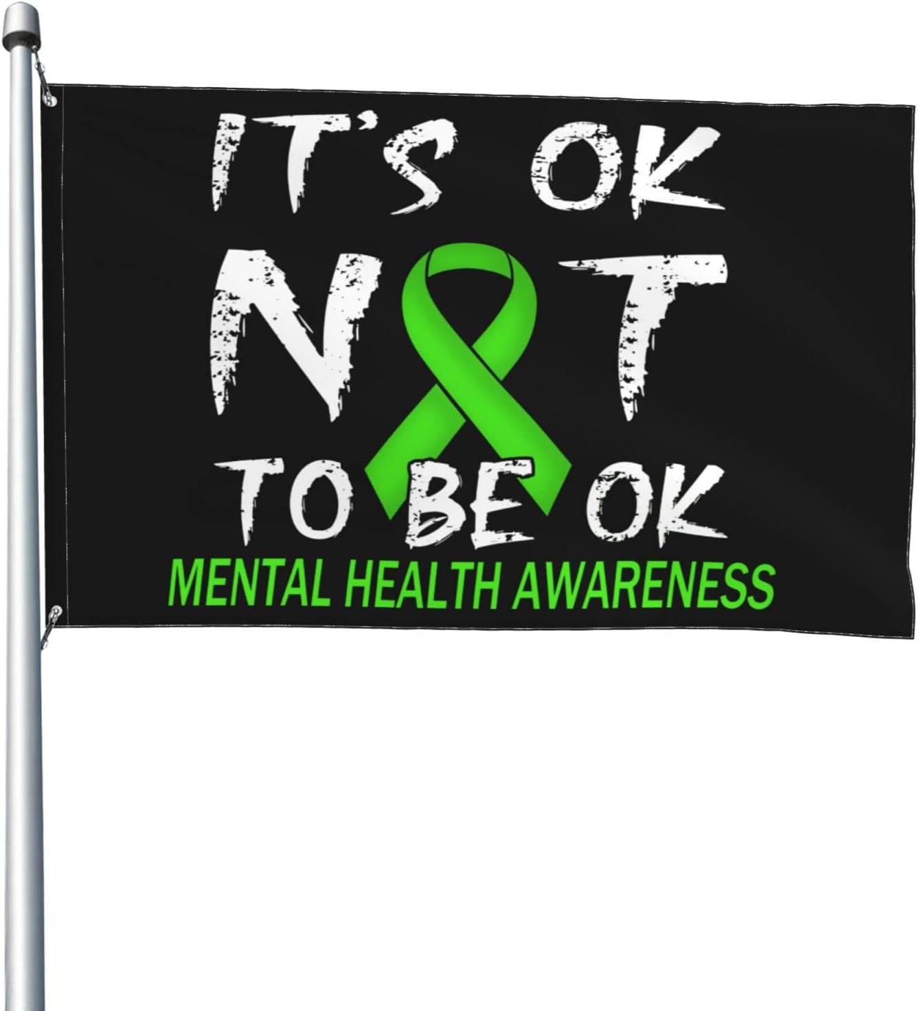 Mental Health Awareness Flags 4x6 Ft Banner Patio Lawn & Garden Outdoor ...