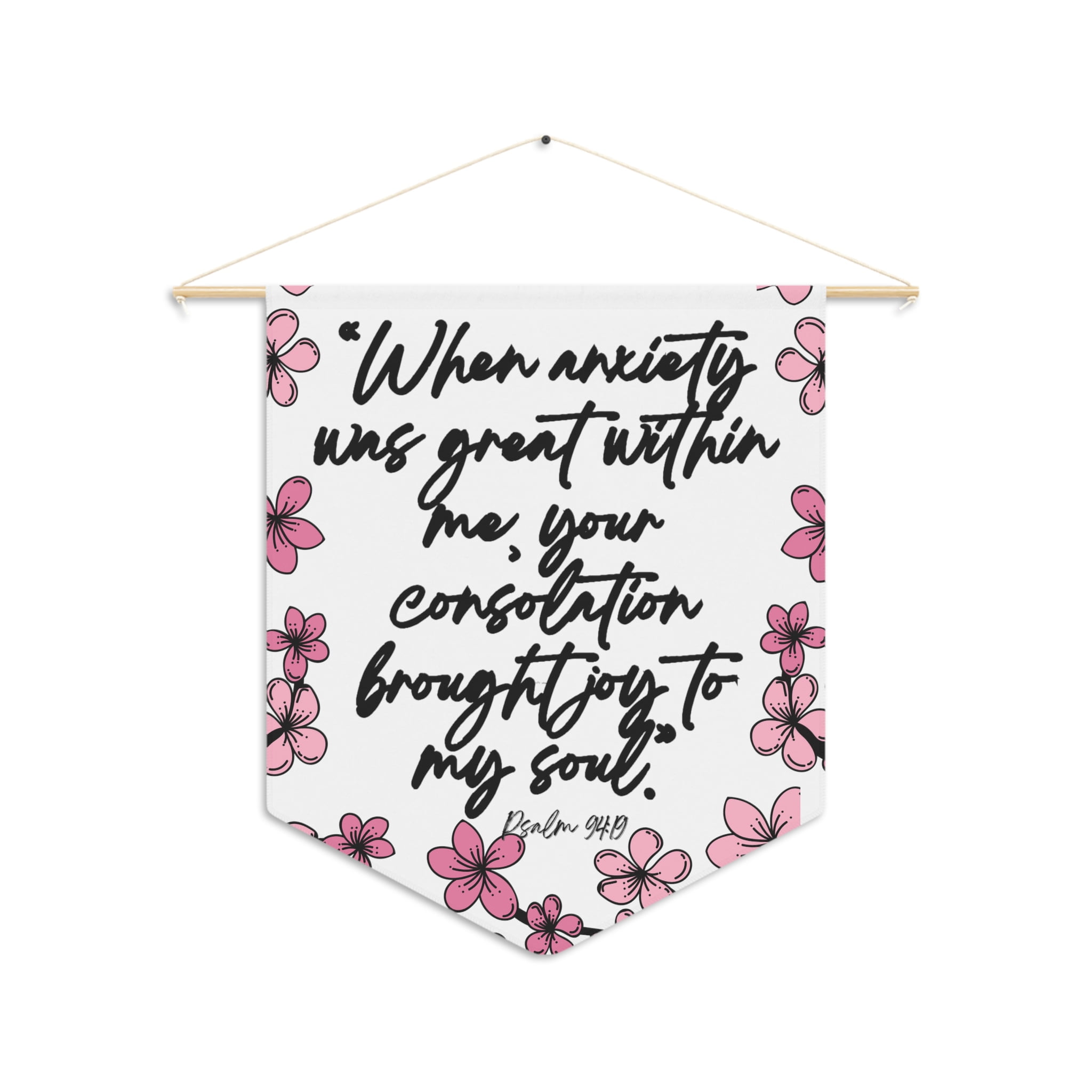 Mental Health Awareness Floral Pennant wall art home decor interior ...