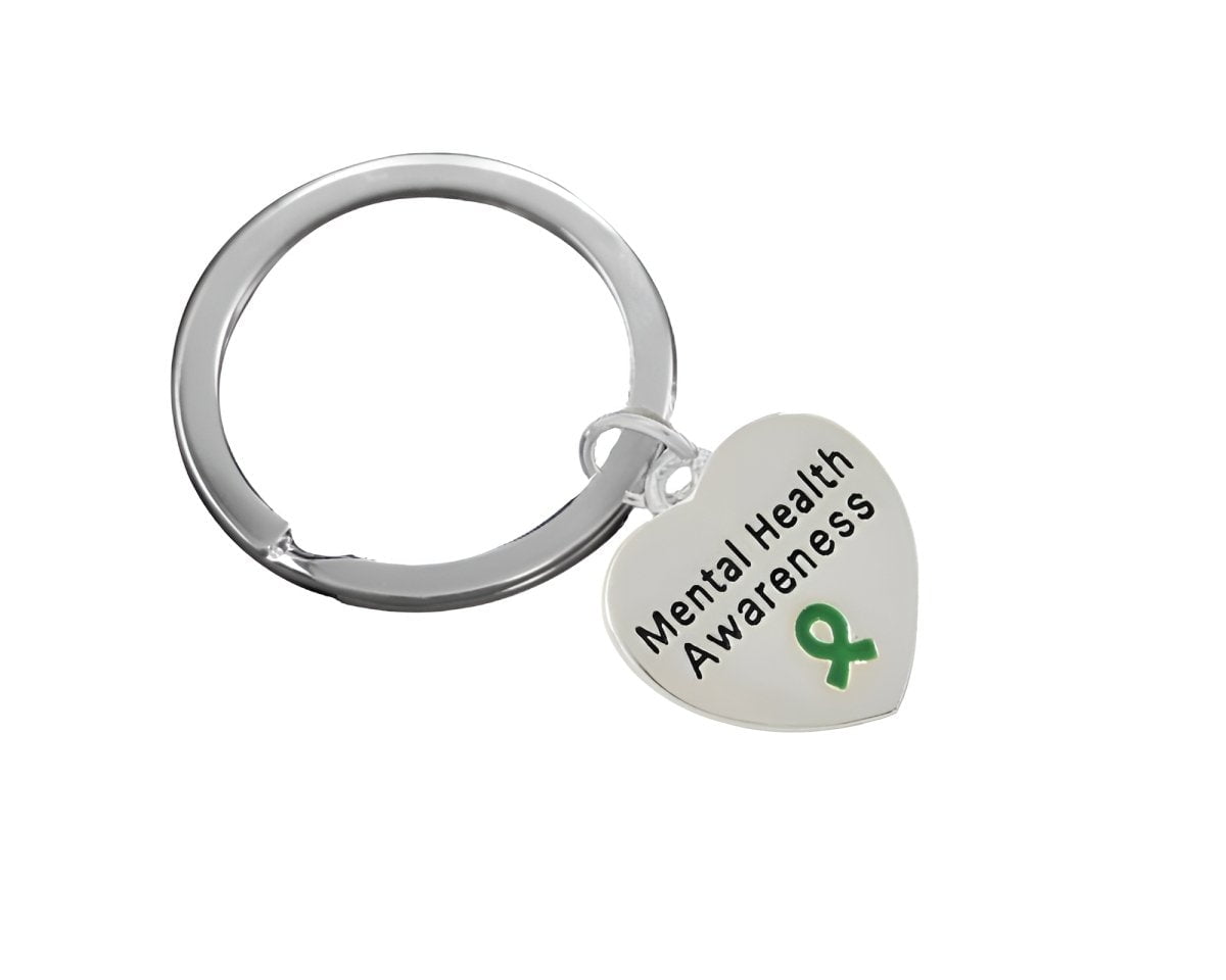 Mental Health Awareness Heart Charm Split Style Key Chains - Walmart.com