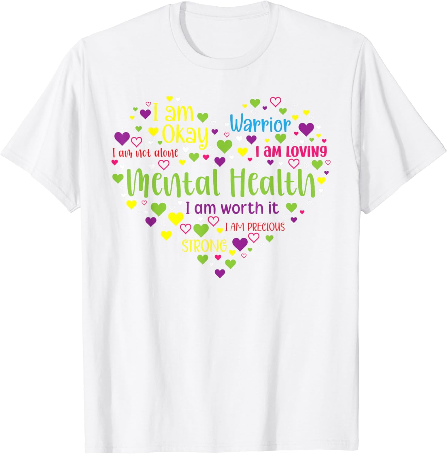 Mental Health Awareness Heart End The Stigma Support T-Shirt - Walmart.com