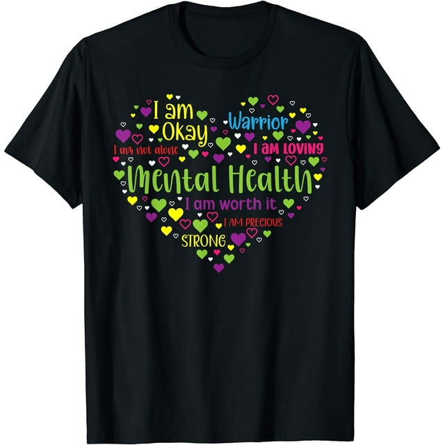 Mental Health Awareness Heart End The Stigma Support T-Shirt - Walmart.com