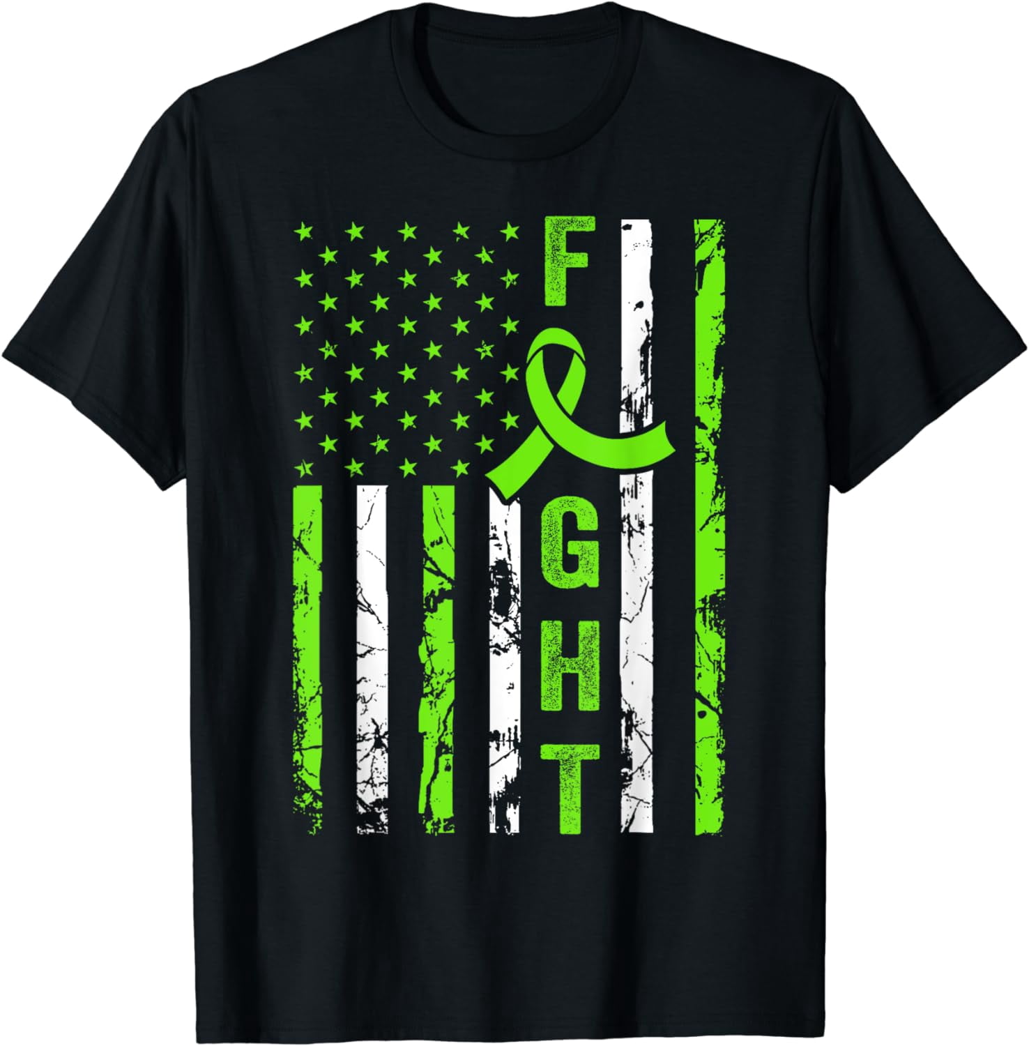 Mental Health Awareness Month American Flag Fight the Stigma T-Shirt ...