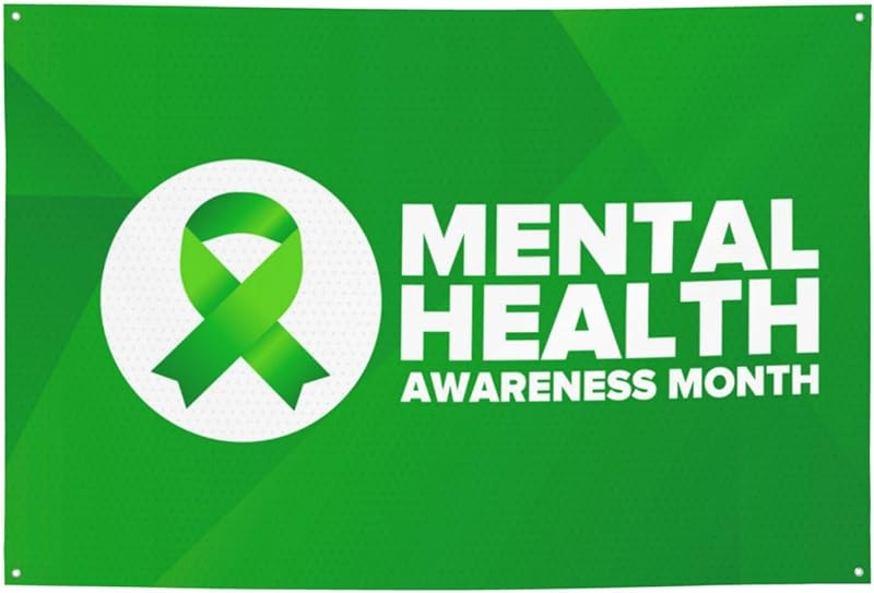 Mental Health Awareness Month Banner Flag Backdrop Party Photography ...