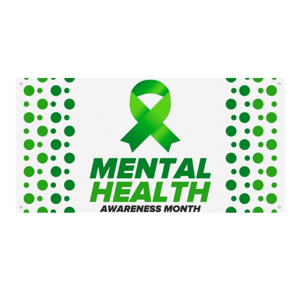 Mental Health Awareness Month Banners Flag Hanging Backdrop Sign Wall ...