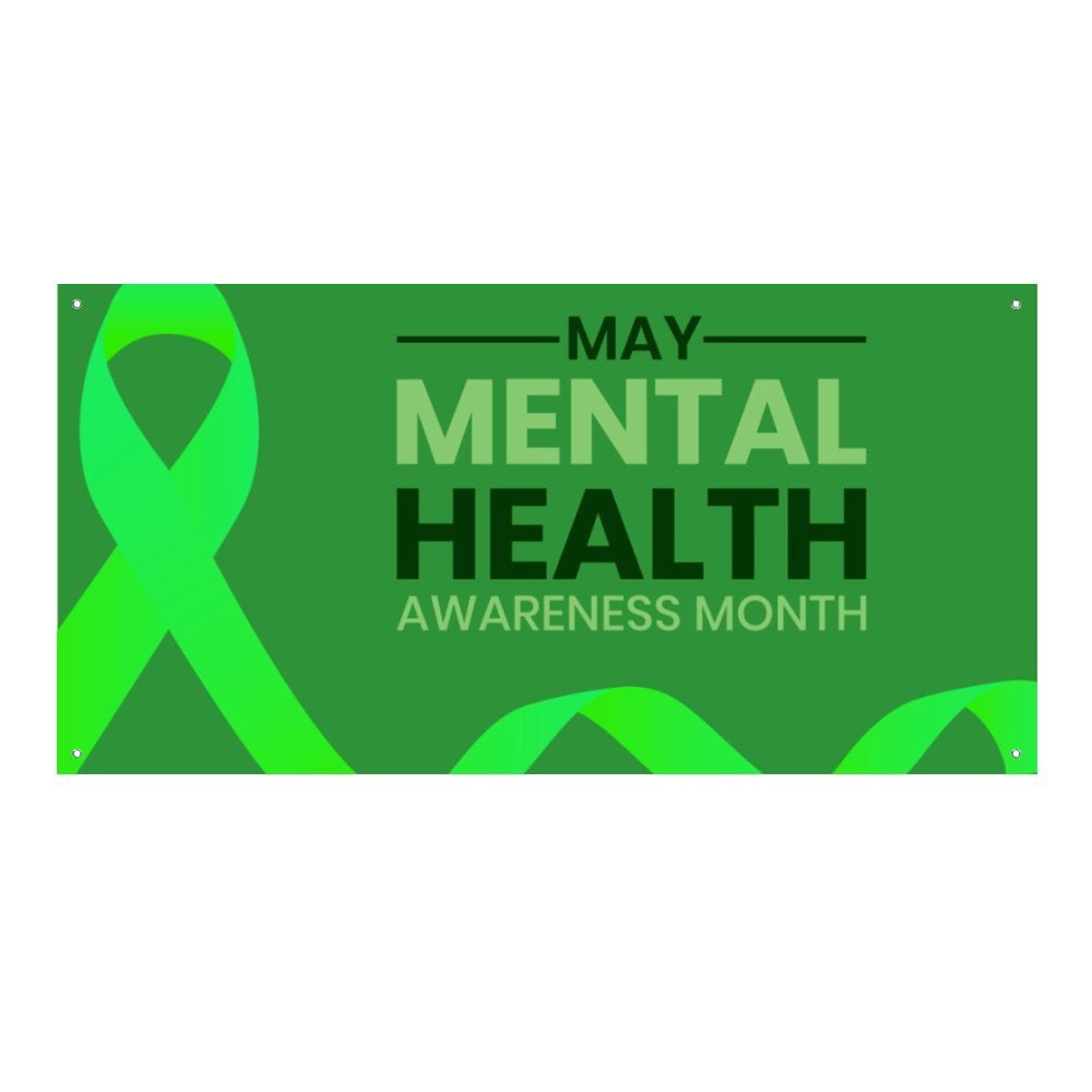 Mental Health Awareness Month Banners Flag Hanging Backdrop Sign Wall ...