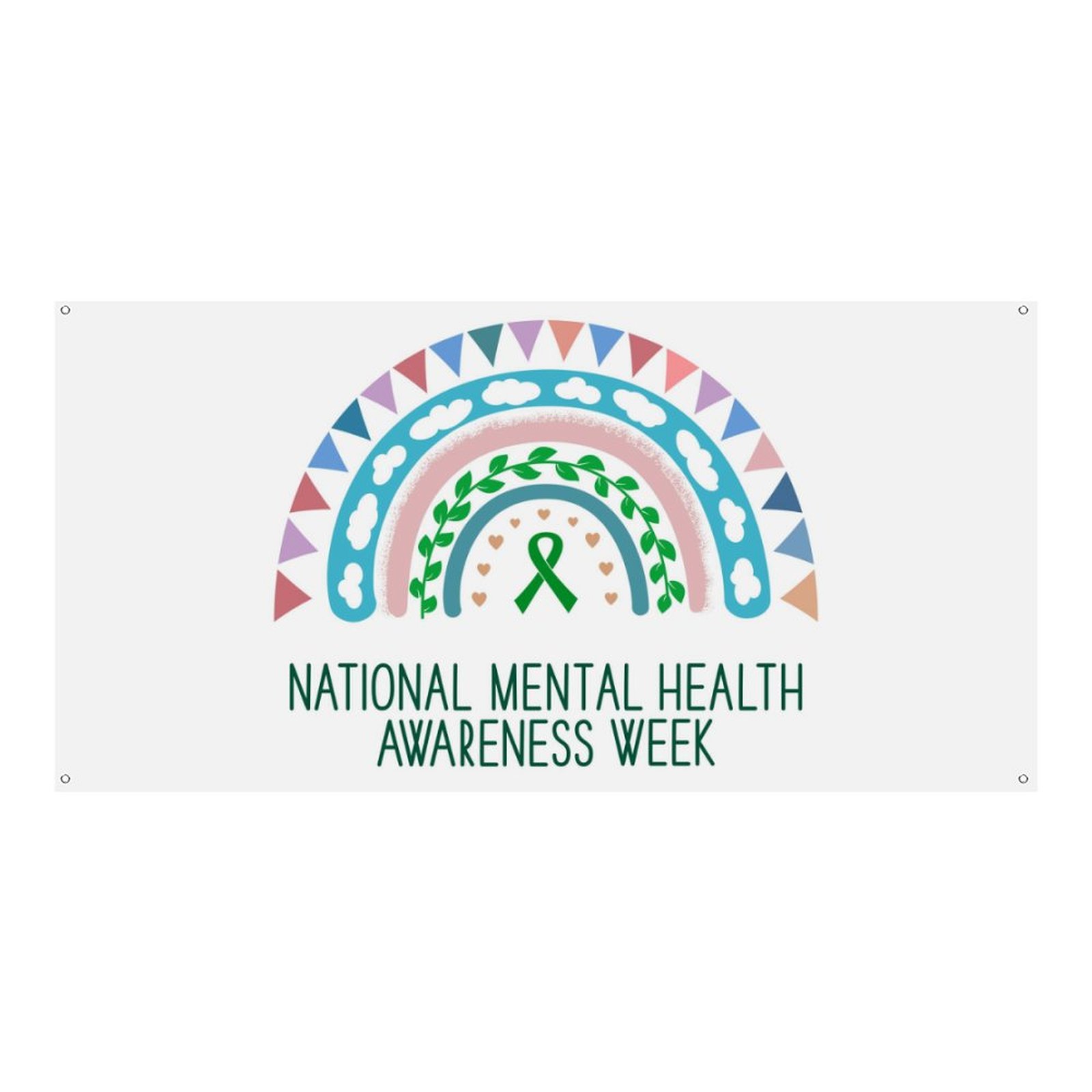Mental Health Awareness Month Banners Flag Hanging Backdrop Sign Wall ...