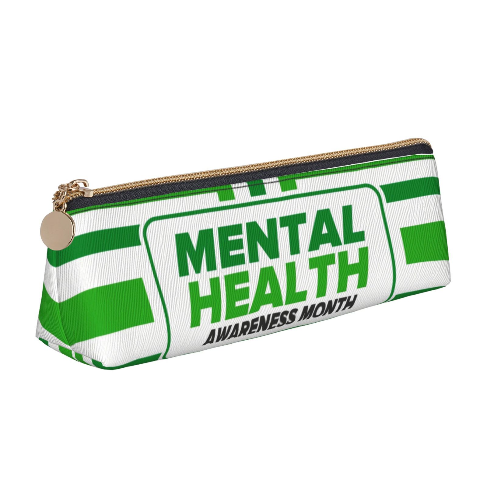 Mental Health Awareness Month Pencil Case Leather Pen Pouch Storage Bag ...