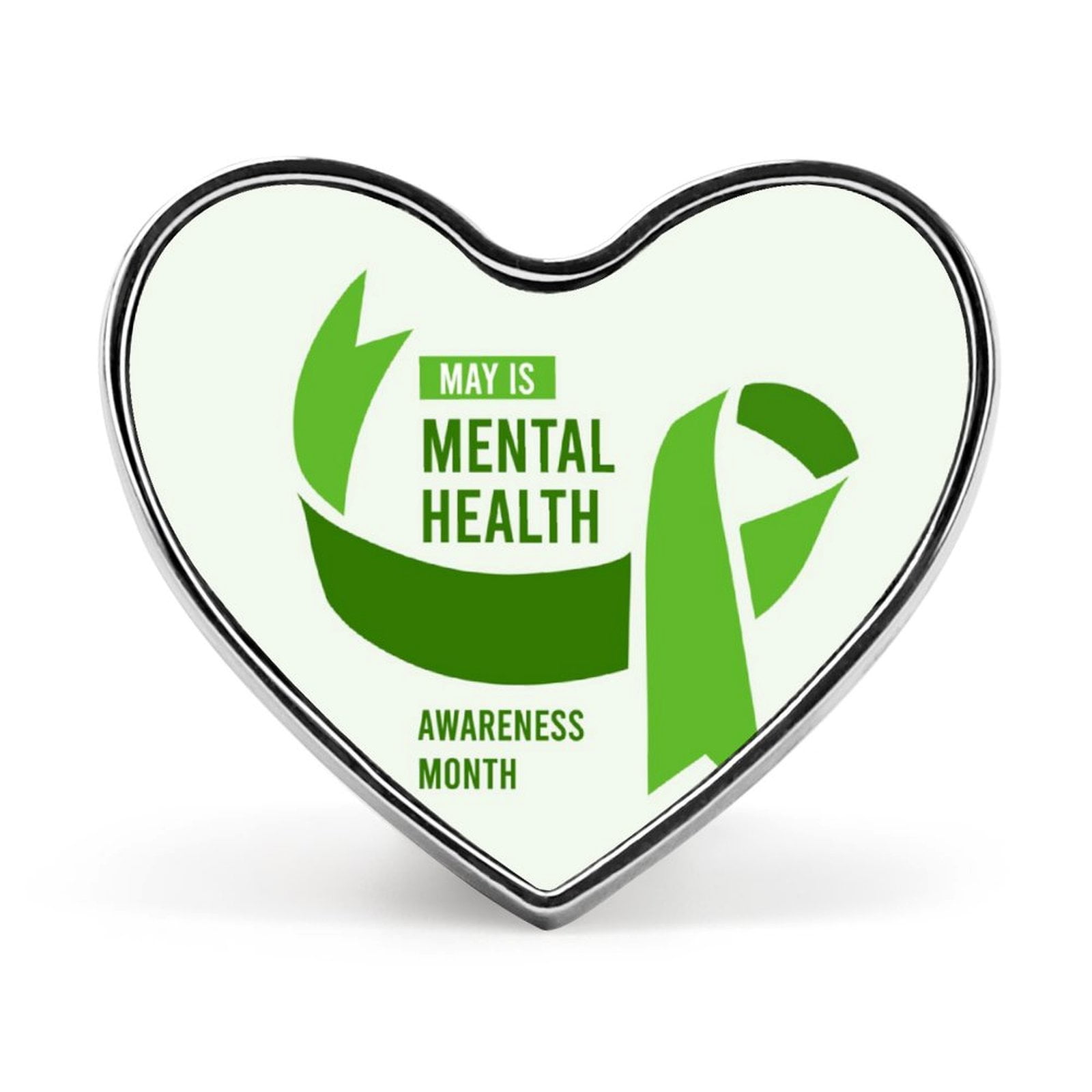 Mental Health Awareness Month Pins Heart Buttons Enamel Badges Brooches ...