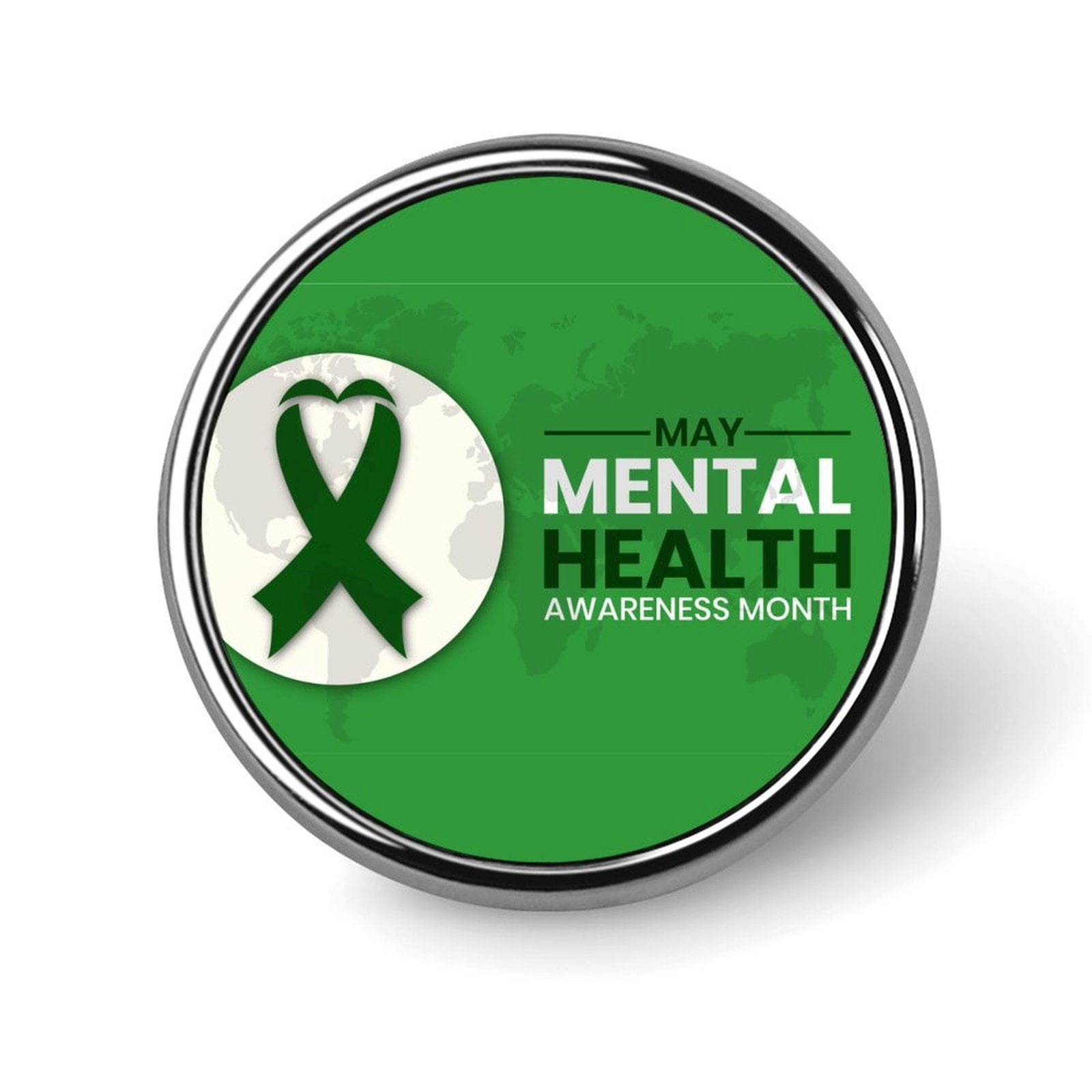 Mental Health Awareness Month Pins Round Buttons Enamel Badge Brooch ...