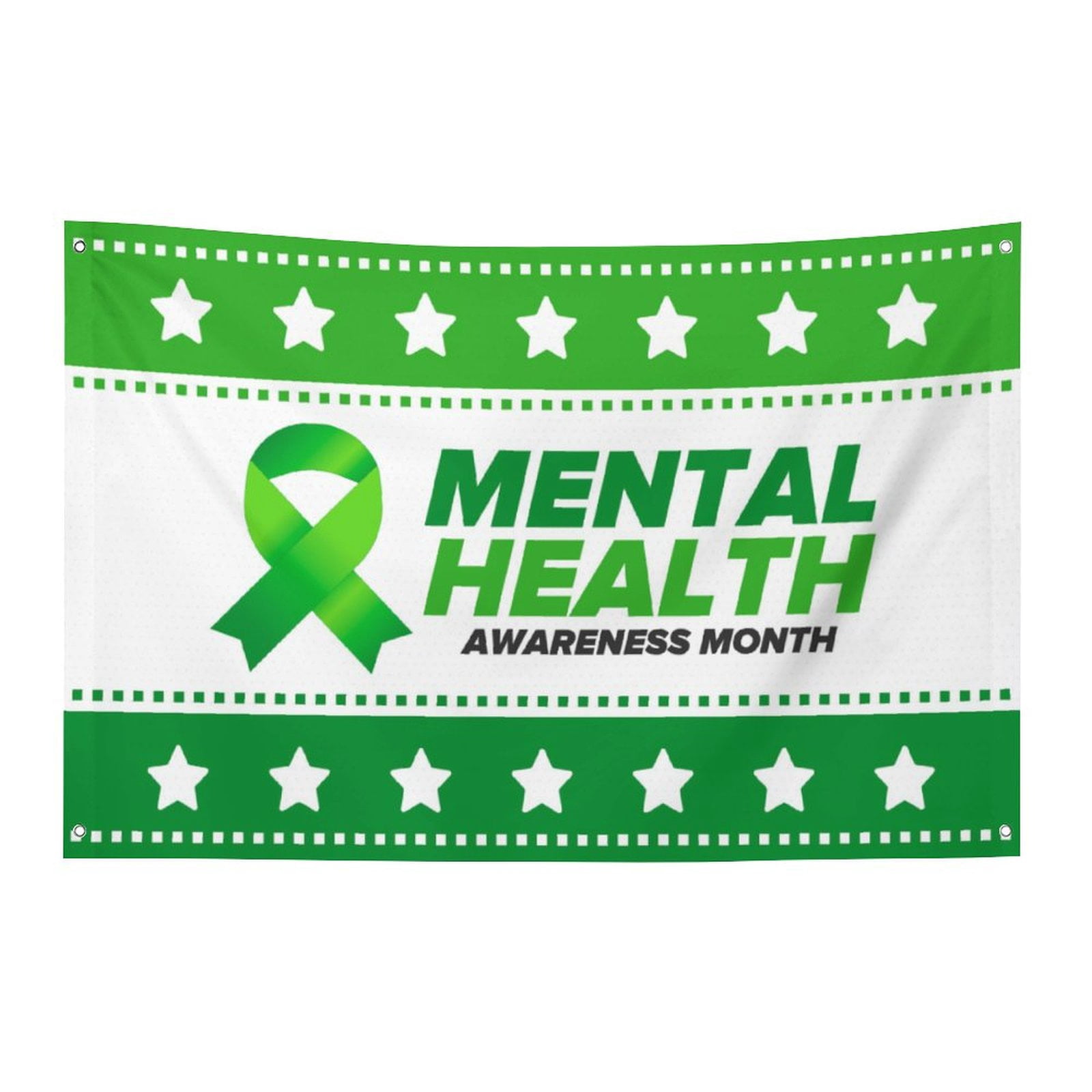 Mental Health Awareness Month Tapestry Banner Backdrop Flag Background ...