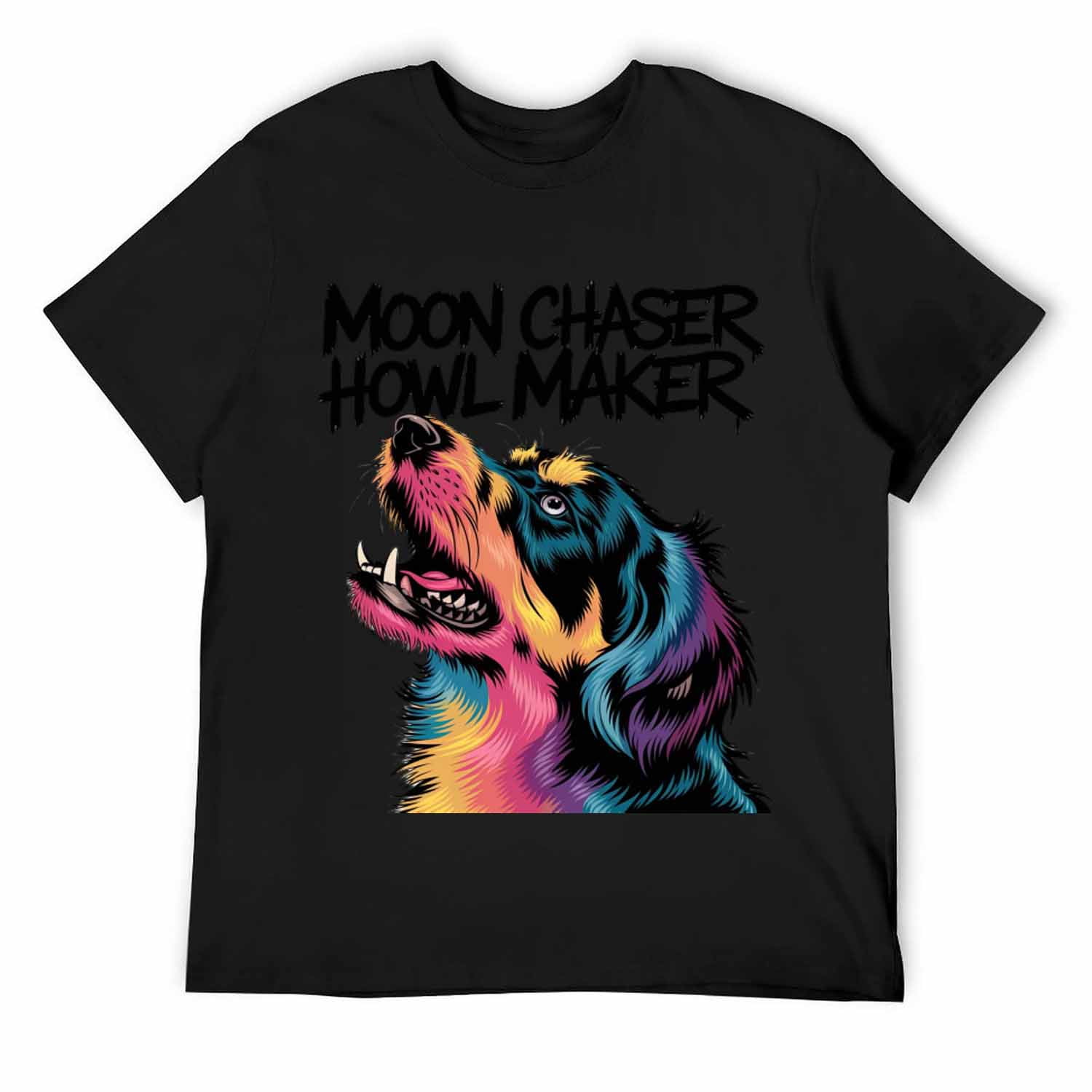 Mental Health Awareness Moon Chaser Howl Maker Retro Rainbow T-Shirt ...