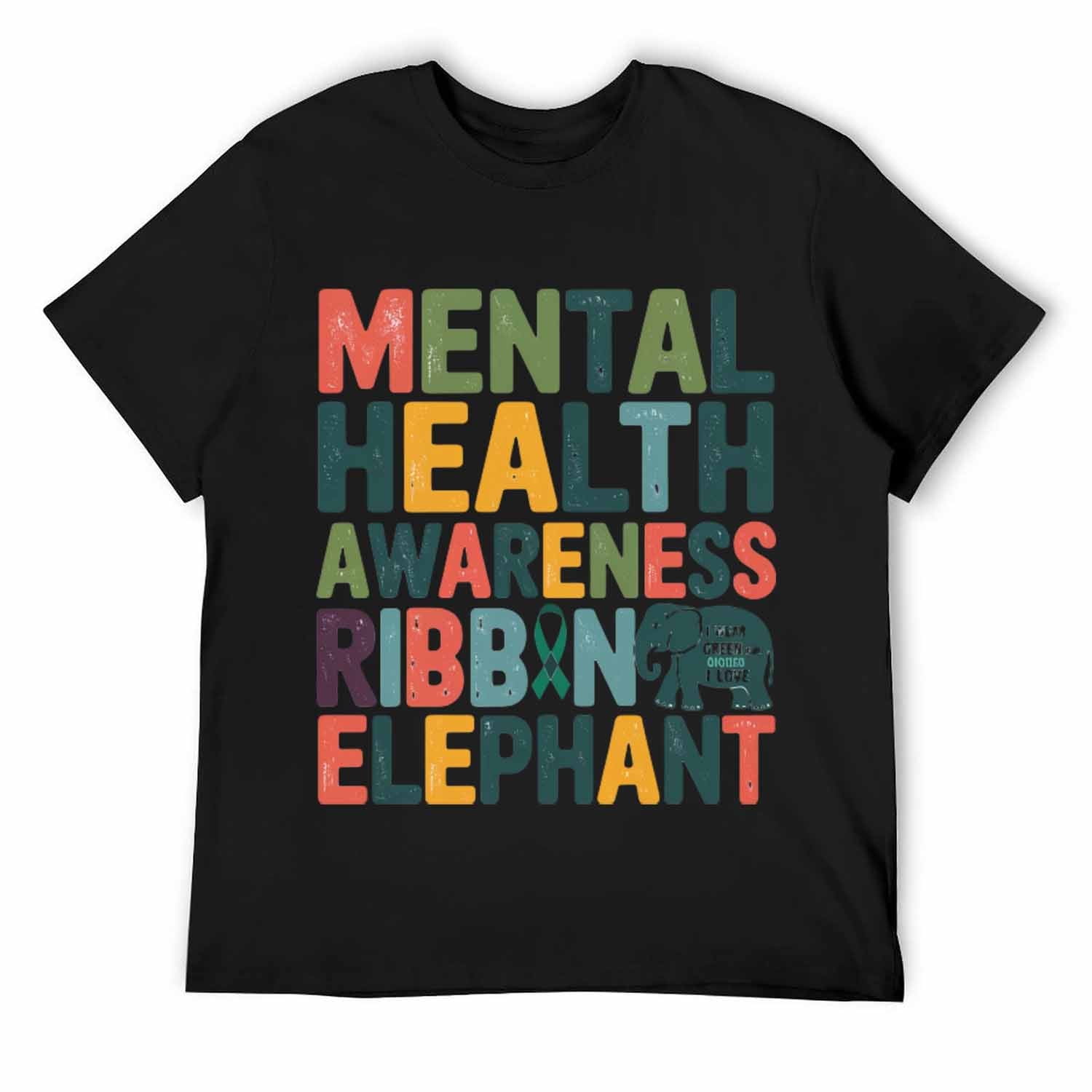 Mental Health Awareness Ribbon Elephant Month Fight The Stigma Positive ...
