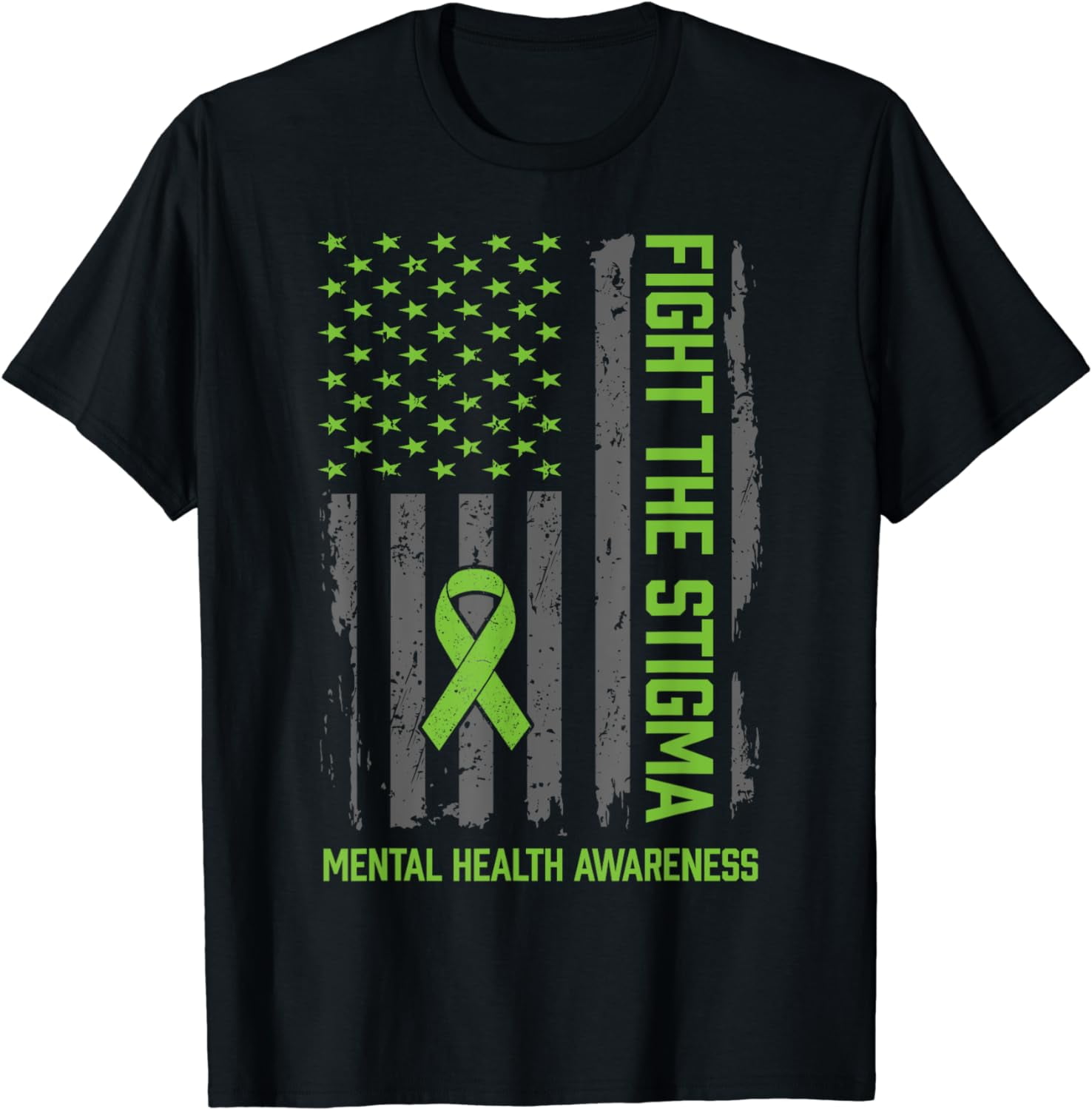 Mental Health Awareness Shirt Fight The Stigma Mental Health Cotton T-Shirt - Walmart.com