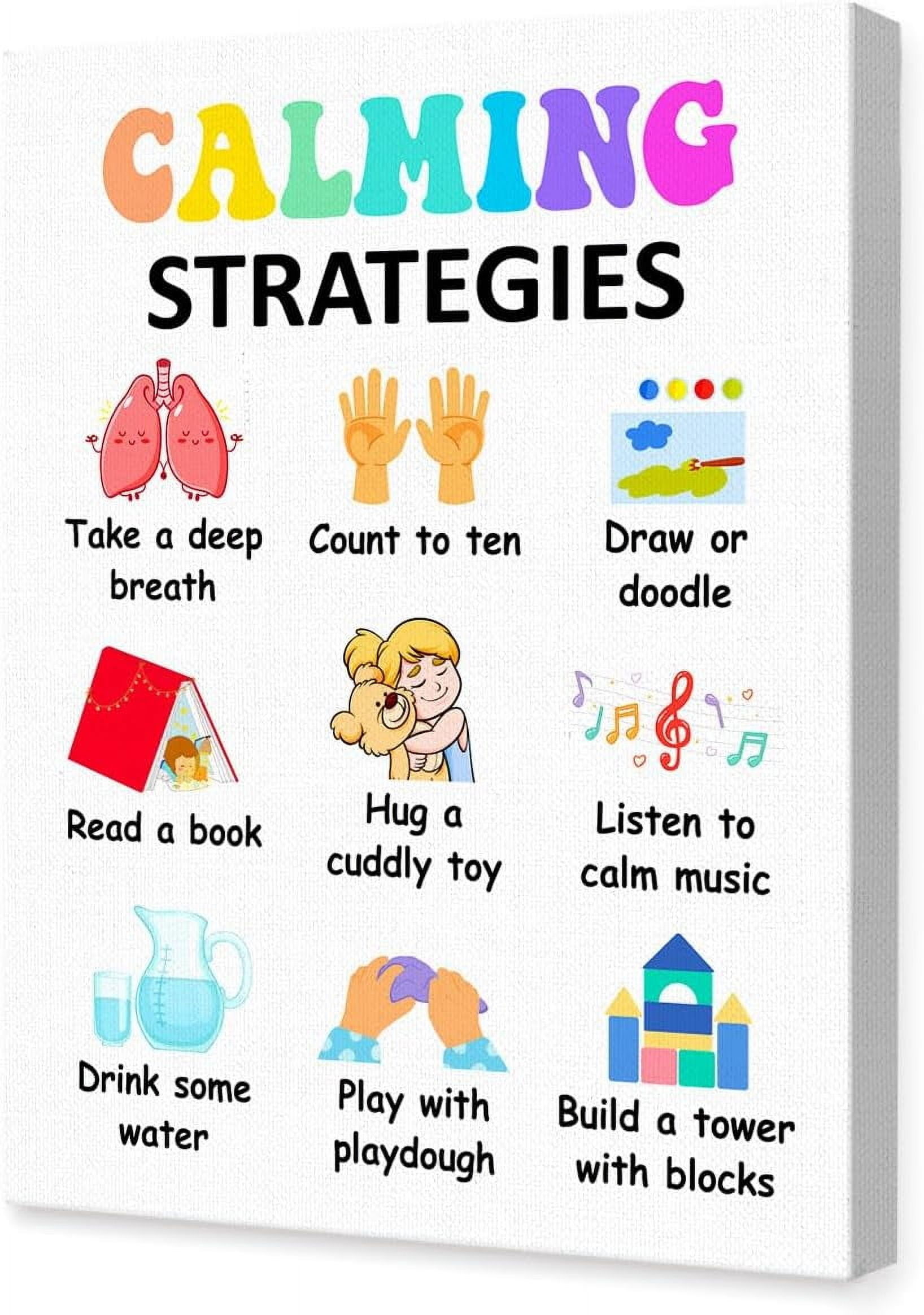 Mental Health Canvas Wall Art,Calming Strategies Health Clinic ...