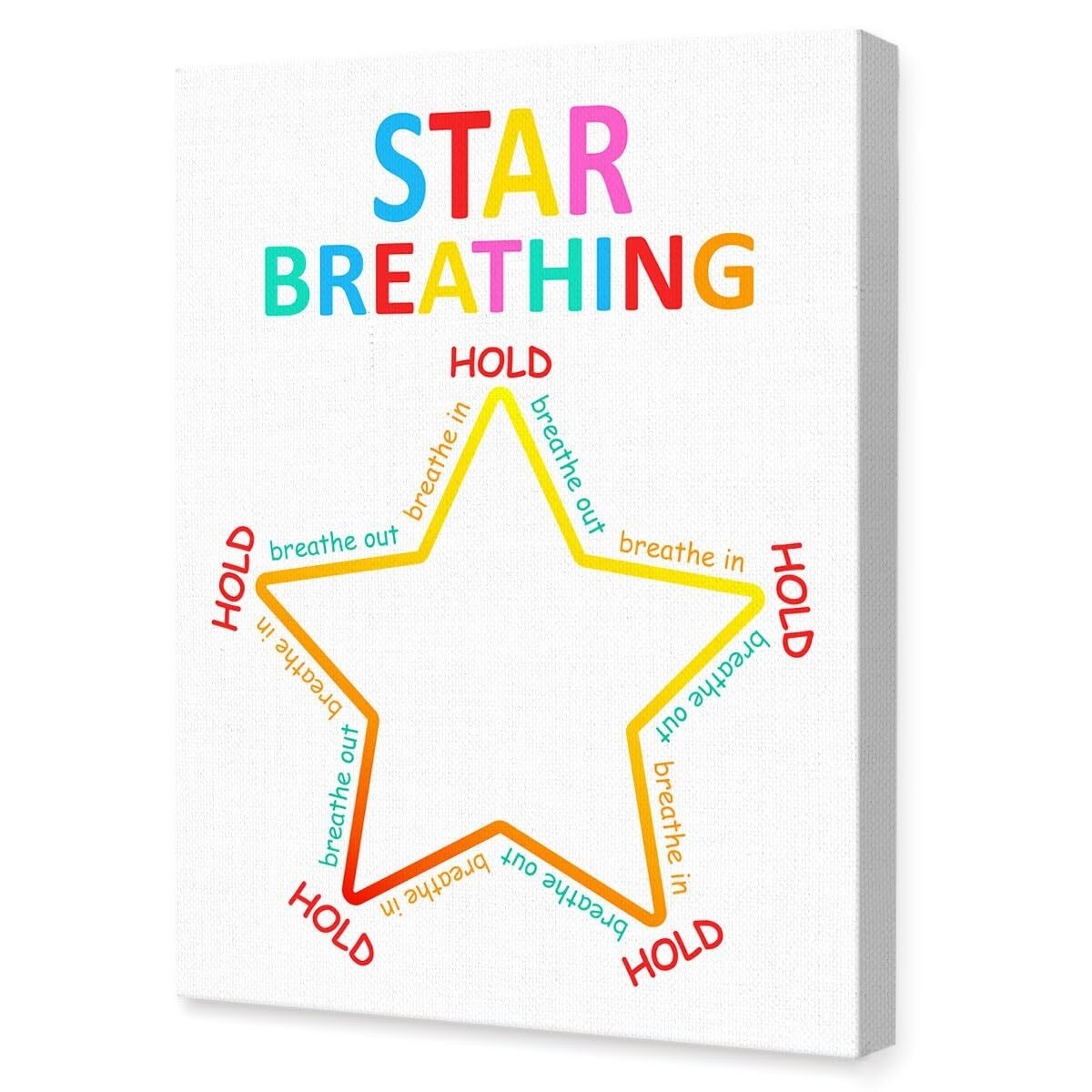 Mental Health Canvas Wall Art,Star Breathing Therapy Artwork for ...
