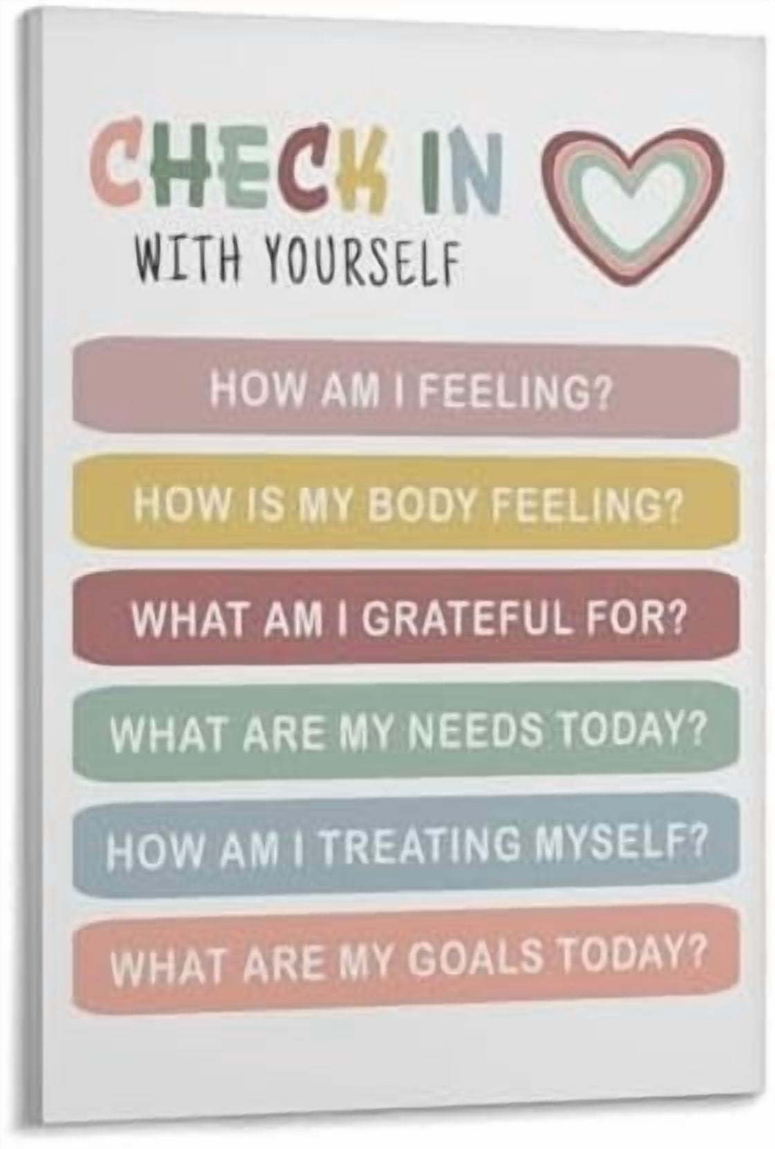 Mental Health Check In, Check in with Yourself Poster, Daily Check-in ...