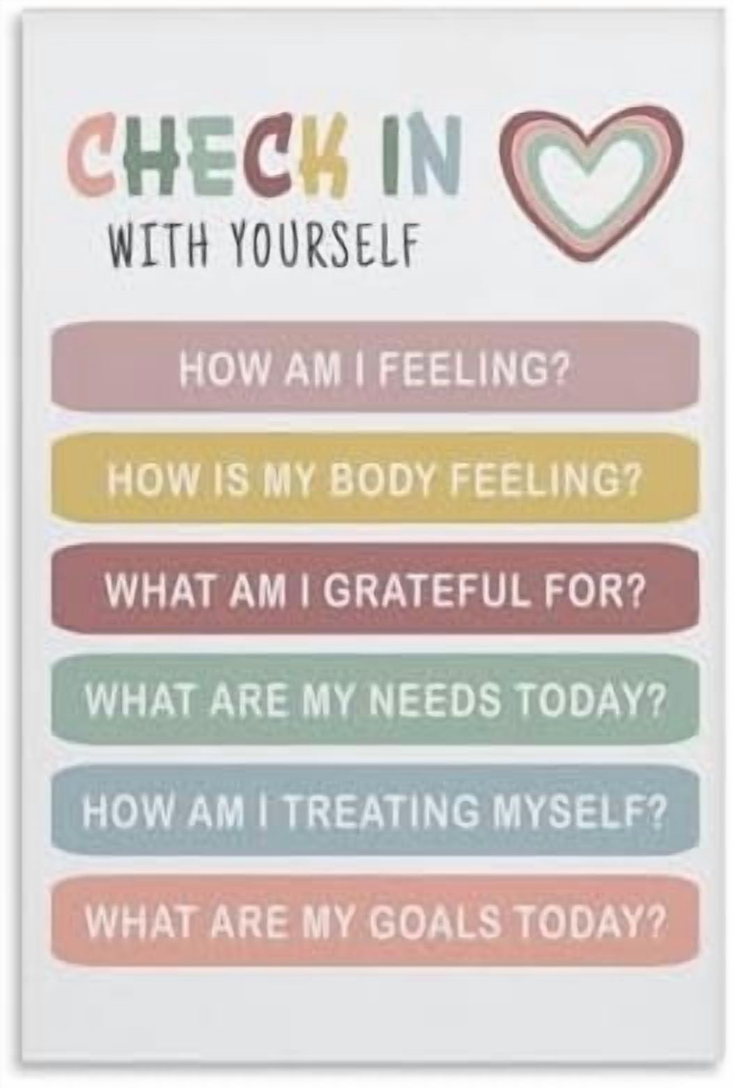 Mental Health Check In, Check in with Yourself Poster, Daily Check-in ...