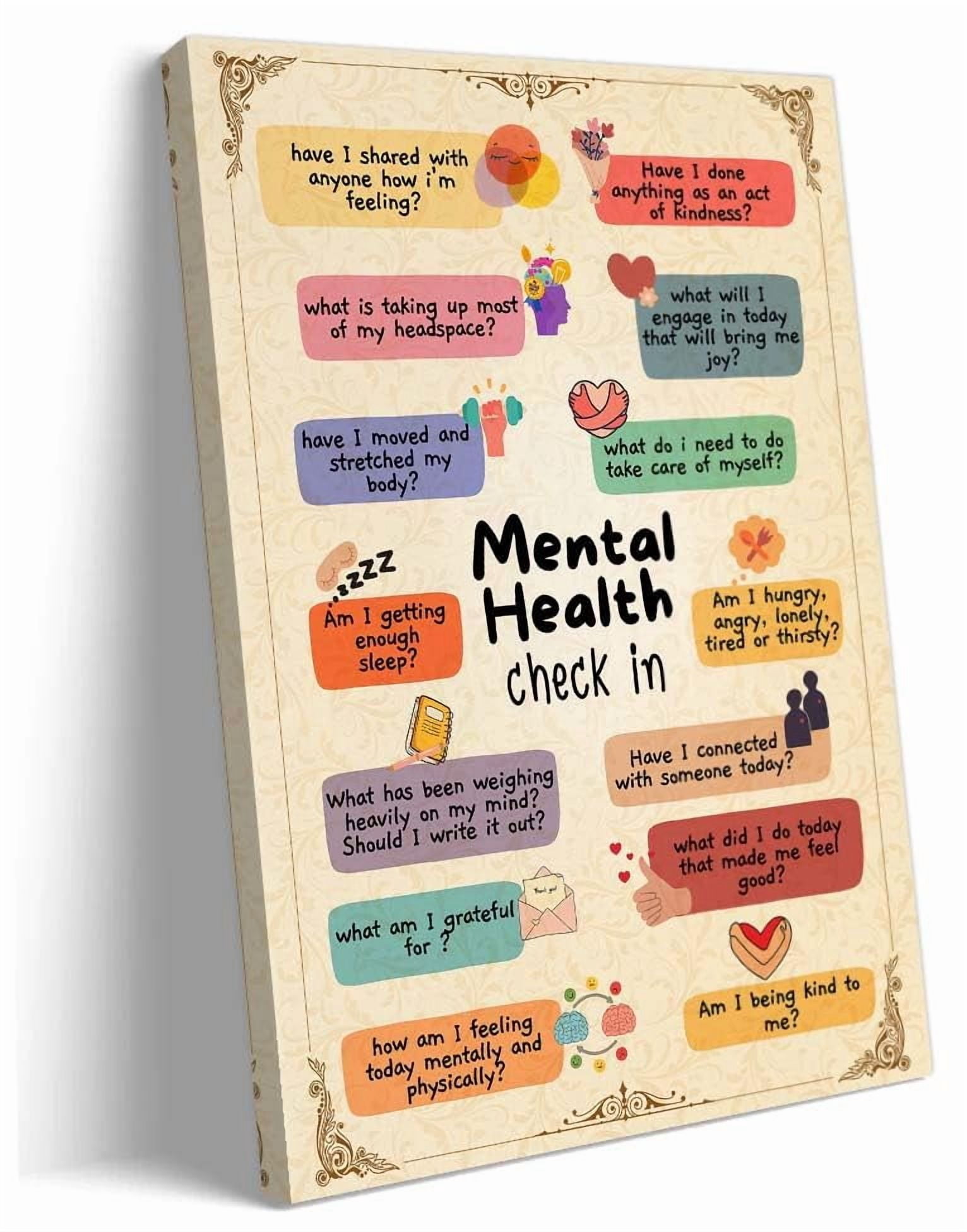 Mental Health Check In Therapy Office Decor Prints Wall Decor Kitchen ...