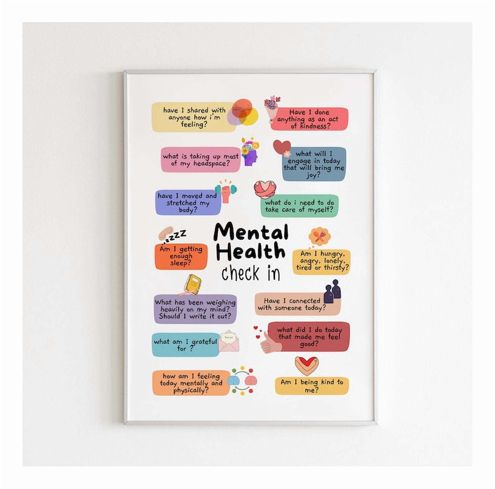 Mental Health Check In | Therapy Office Decor School Counselor Cbt Dbt ...