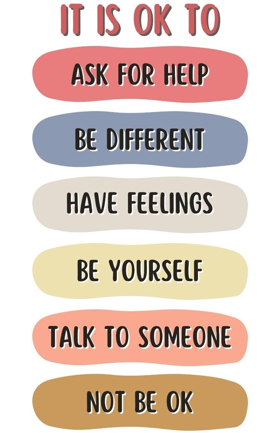 Mental Health Decor for Classroom - It Is Ok To Poster - School ...