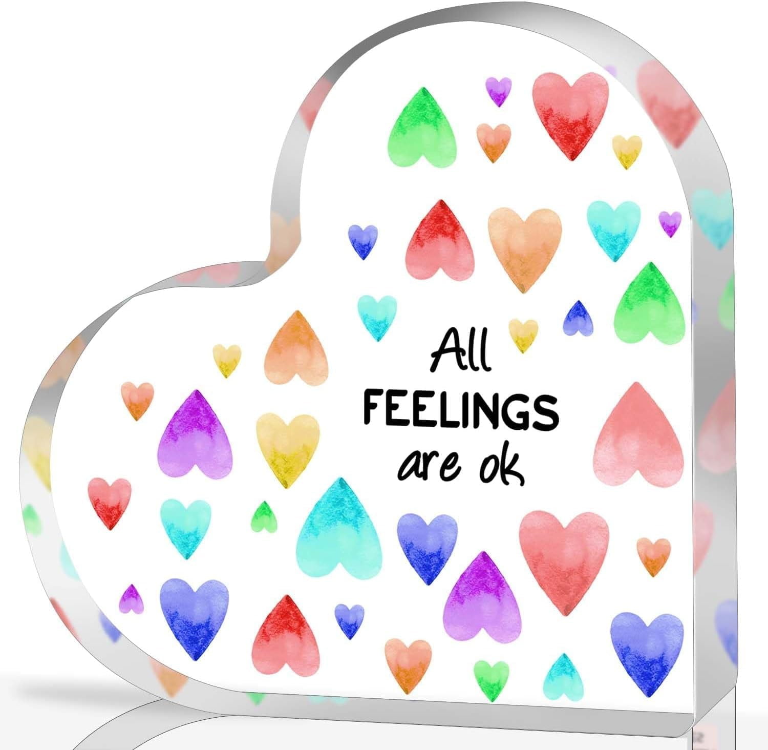 Mental Health Decor, Psychotherapy Affirmations Heart Acrylic Sign ...