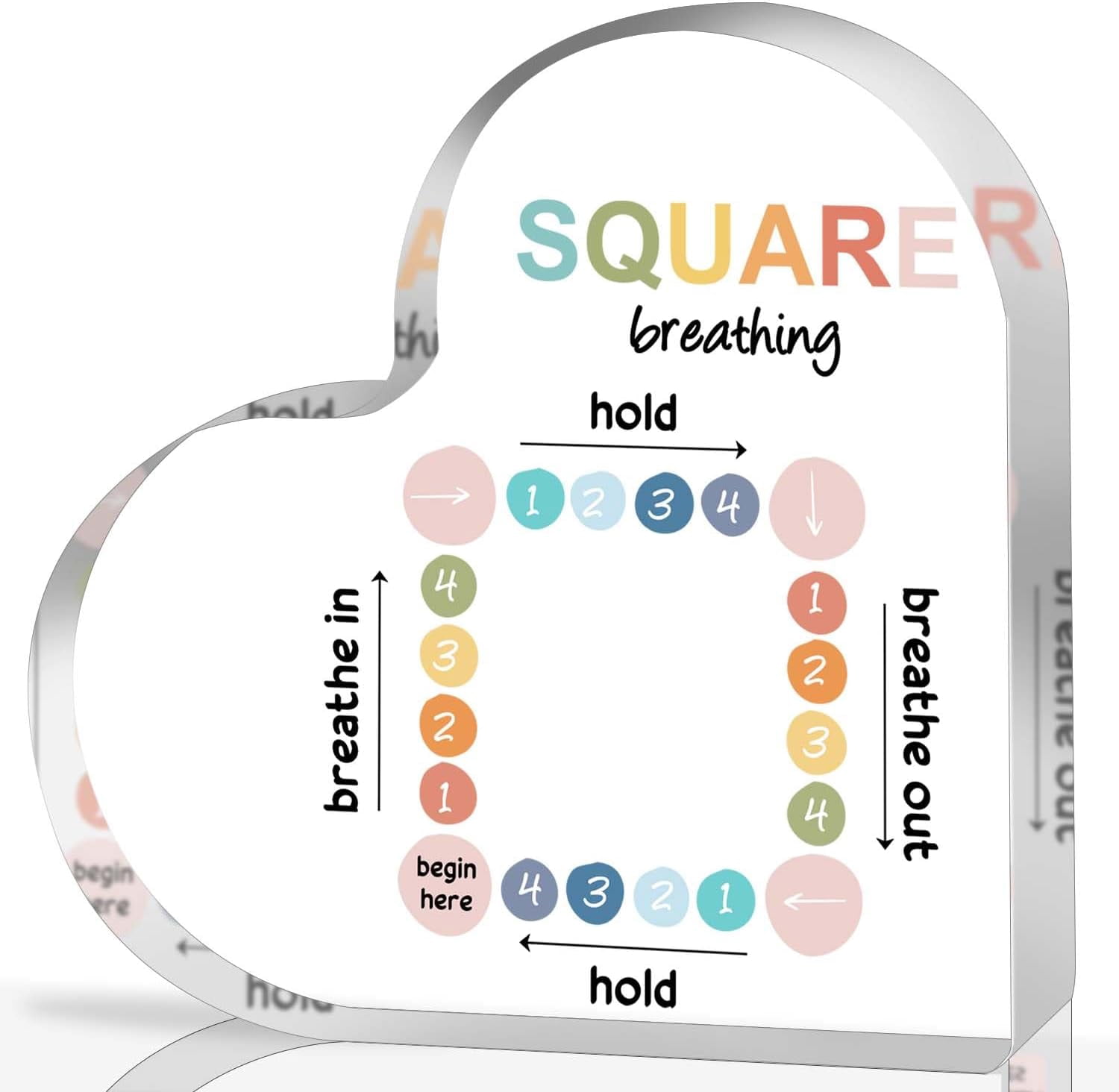 Mental Health Decor, Psychotherapy Affirmations Heart Acrylic Sign ...