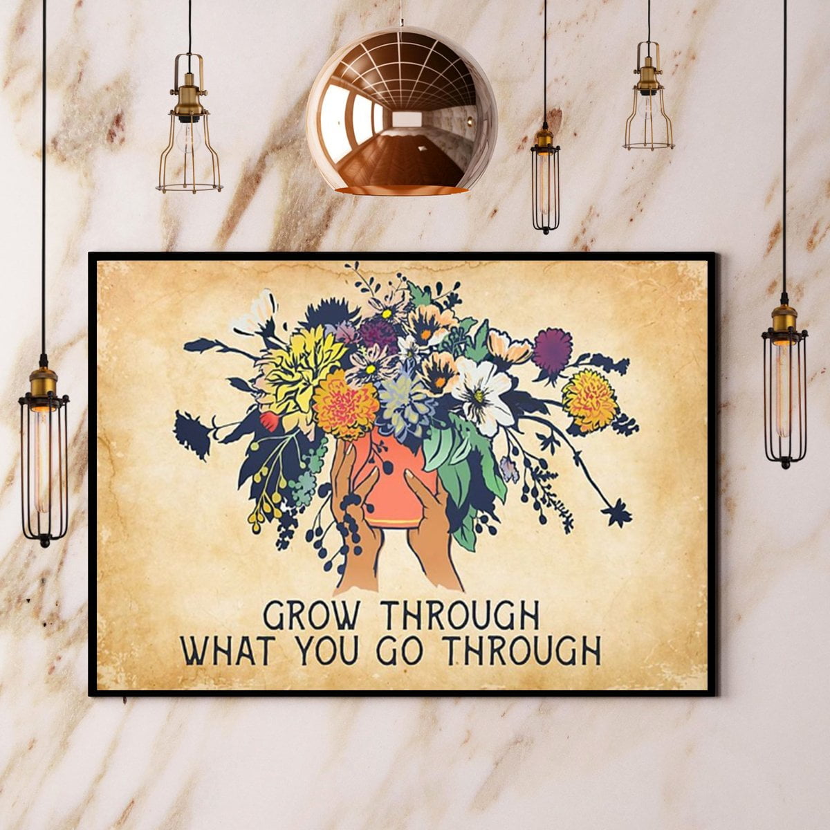 Mental Health Grow Through What You Go Through Paper Poster No Frame ...
