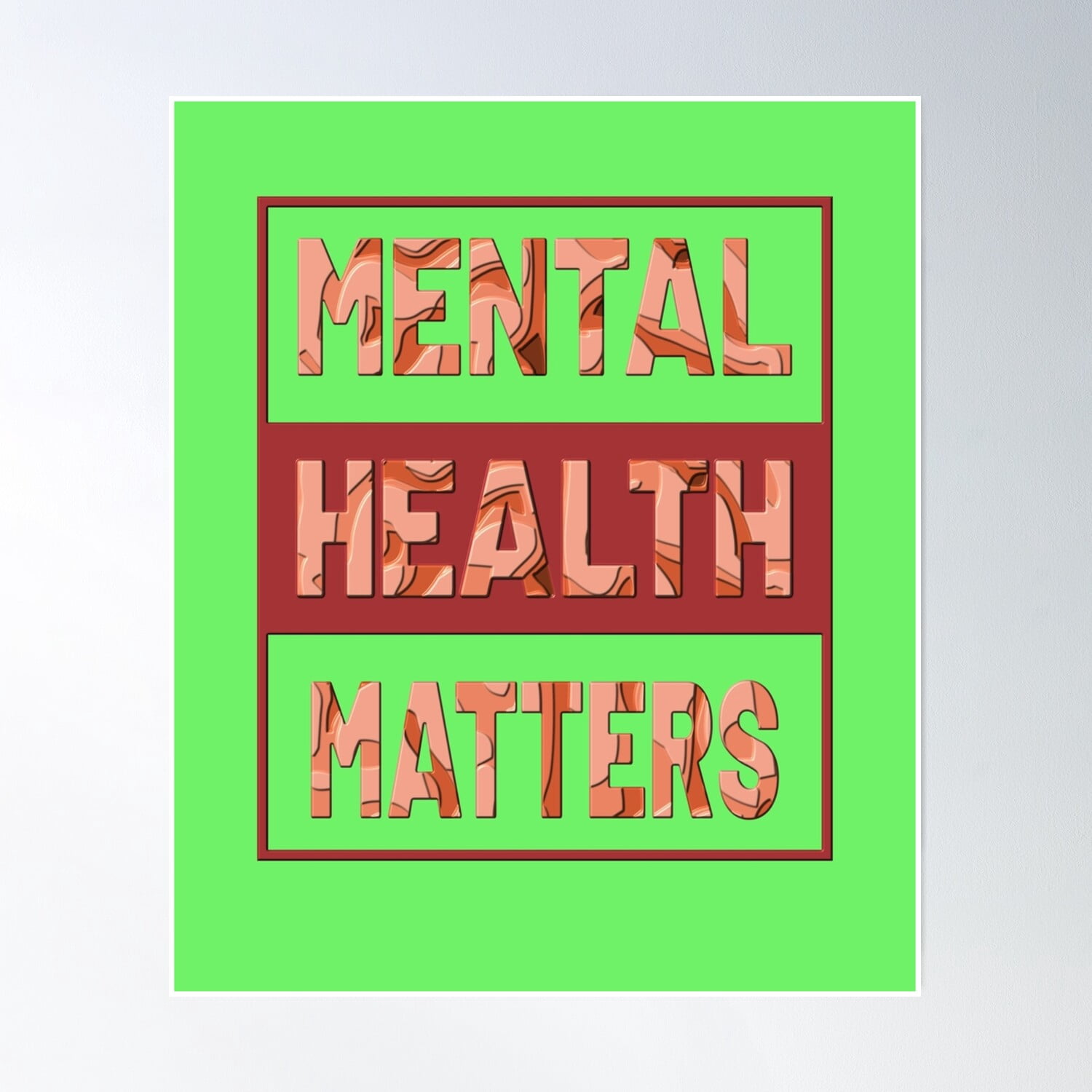 Mental Health Matters 2 Poster Wall Art, Modern Wall Decor, 8x12 ...