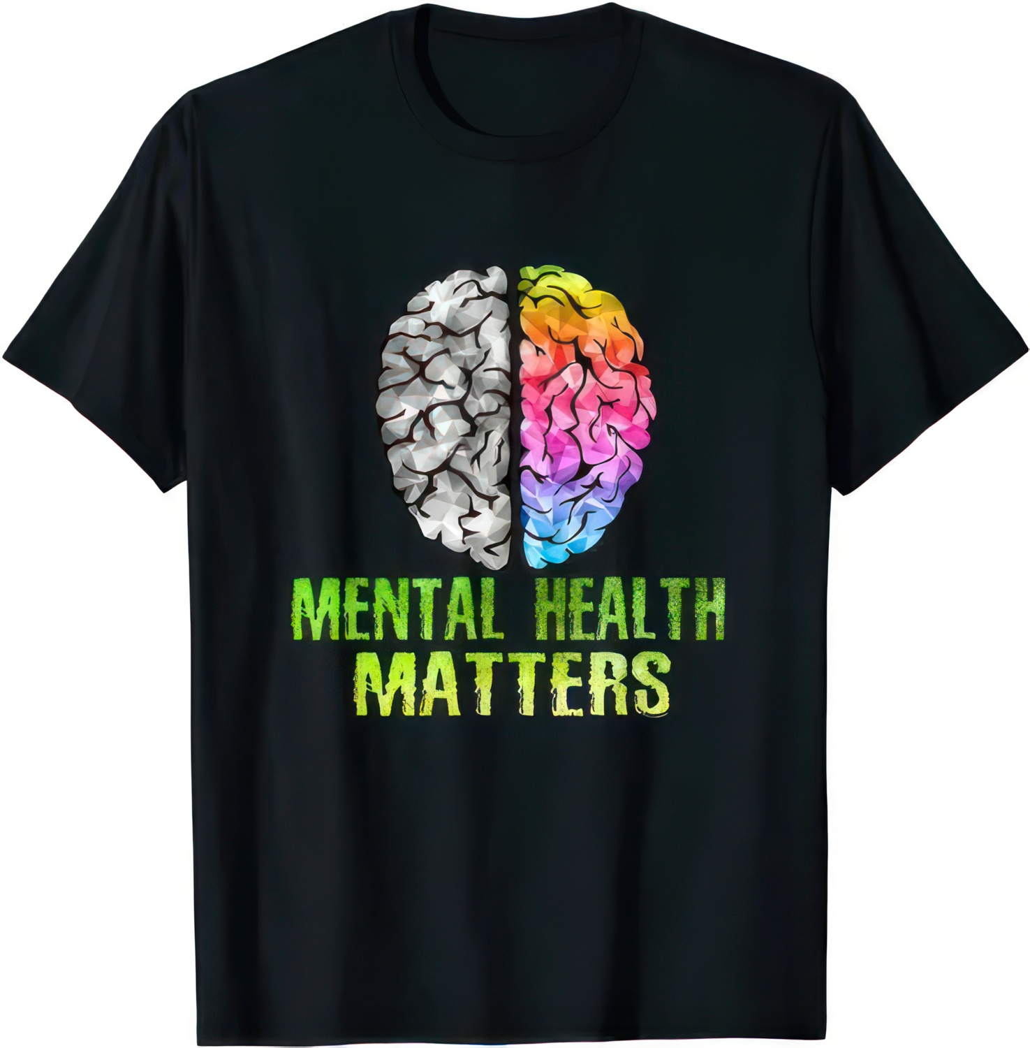 Mental Health Matters Awareness Human Brain Mental Health T-Shirt ...