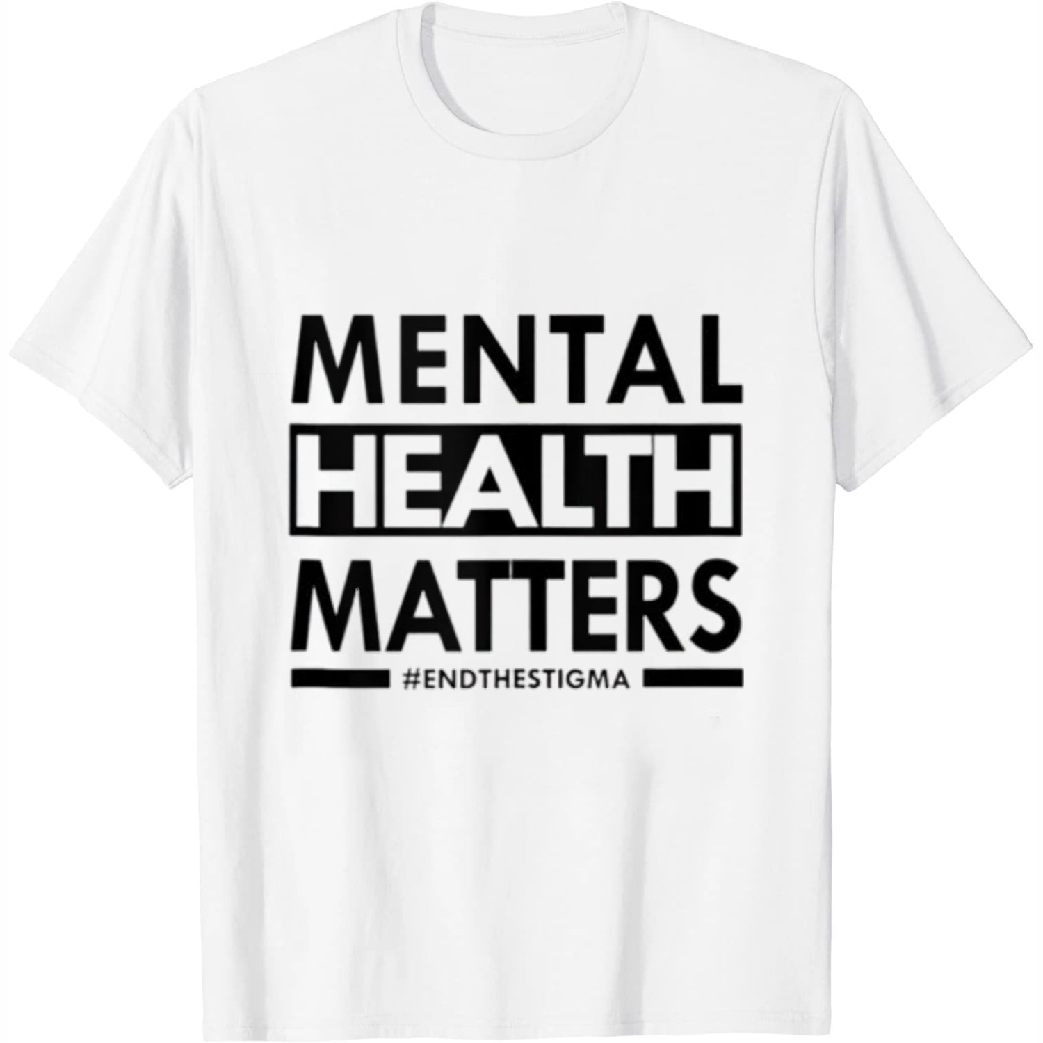 Mental Health Matters End The Stigma Awareness Design T Shirt White
