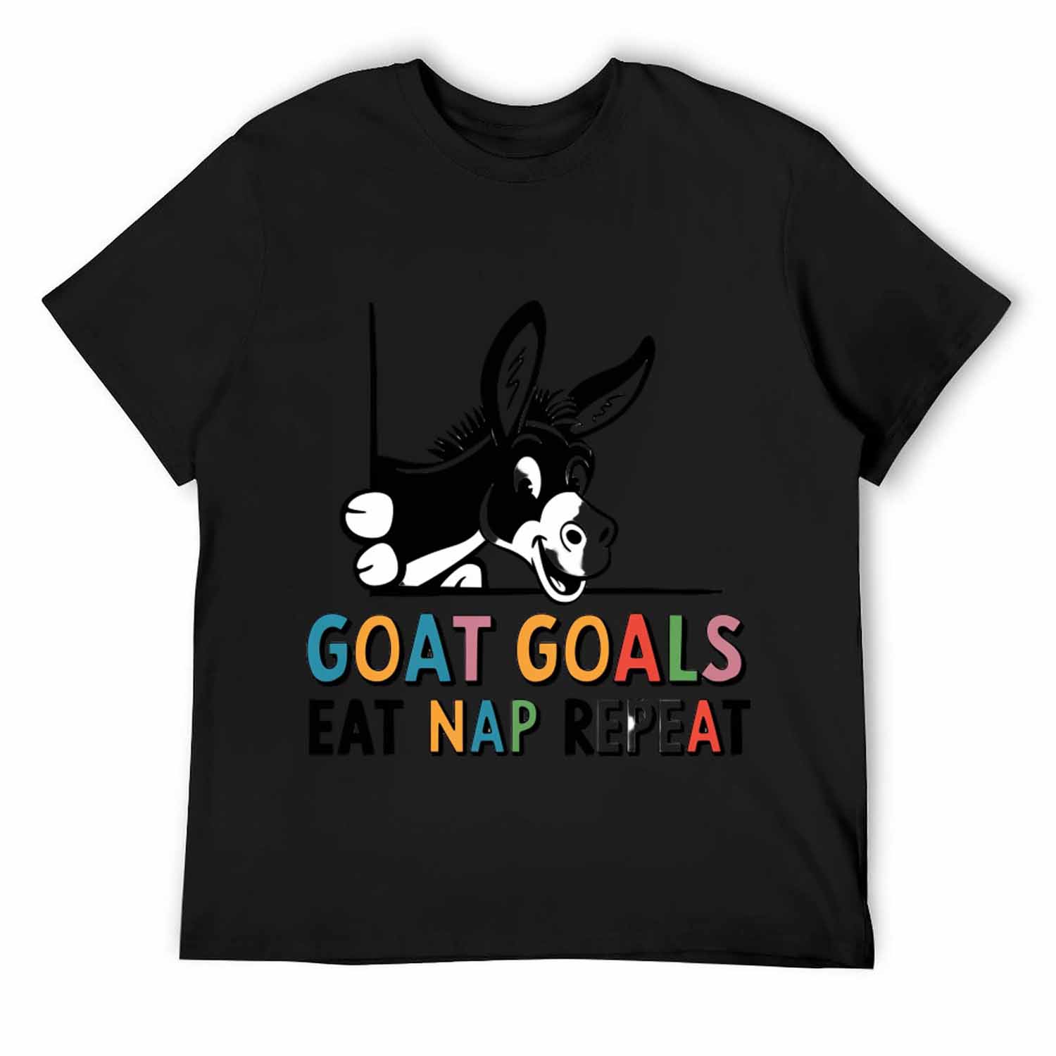 Mental Health Matters Nature Goat Goals Eat Nap Repeattshirt design ...