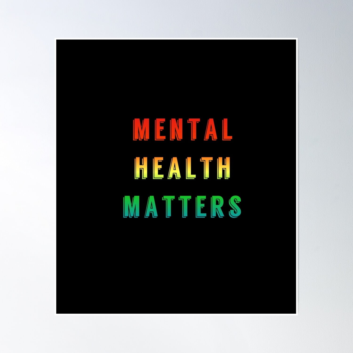 Mental Health Matters Poster Wall Art, Modern Wall Decor, 24x24 ...